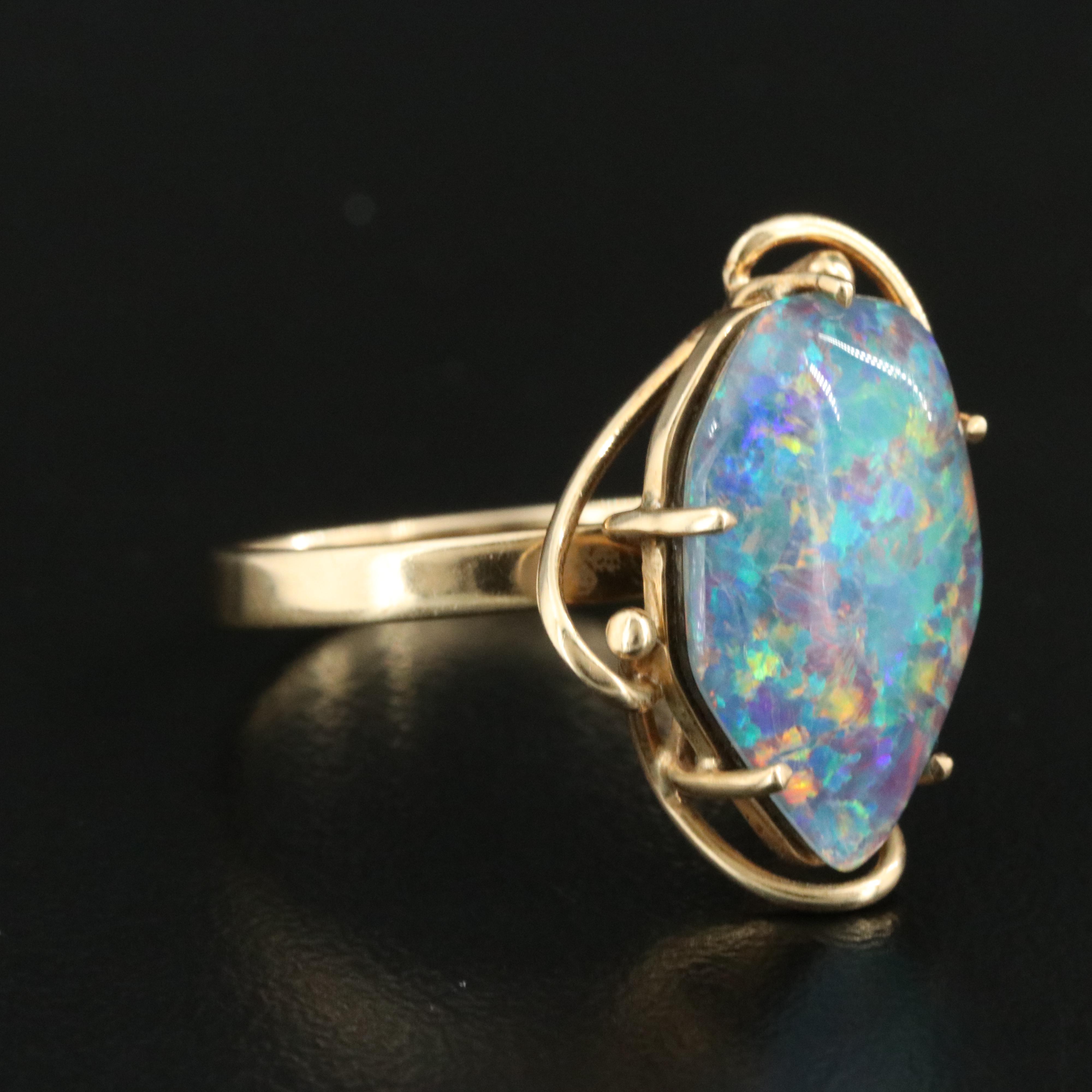 14K Opal Triplet Ring | EBTH