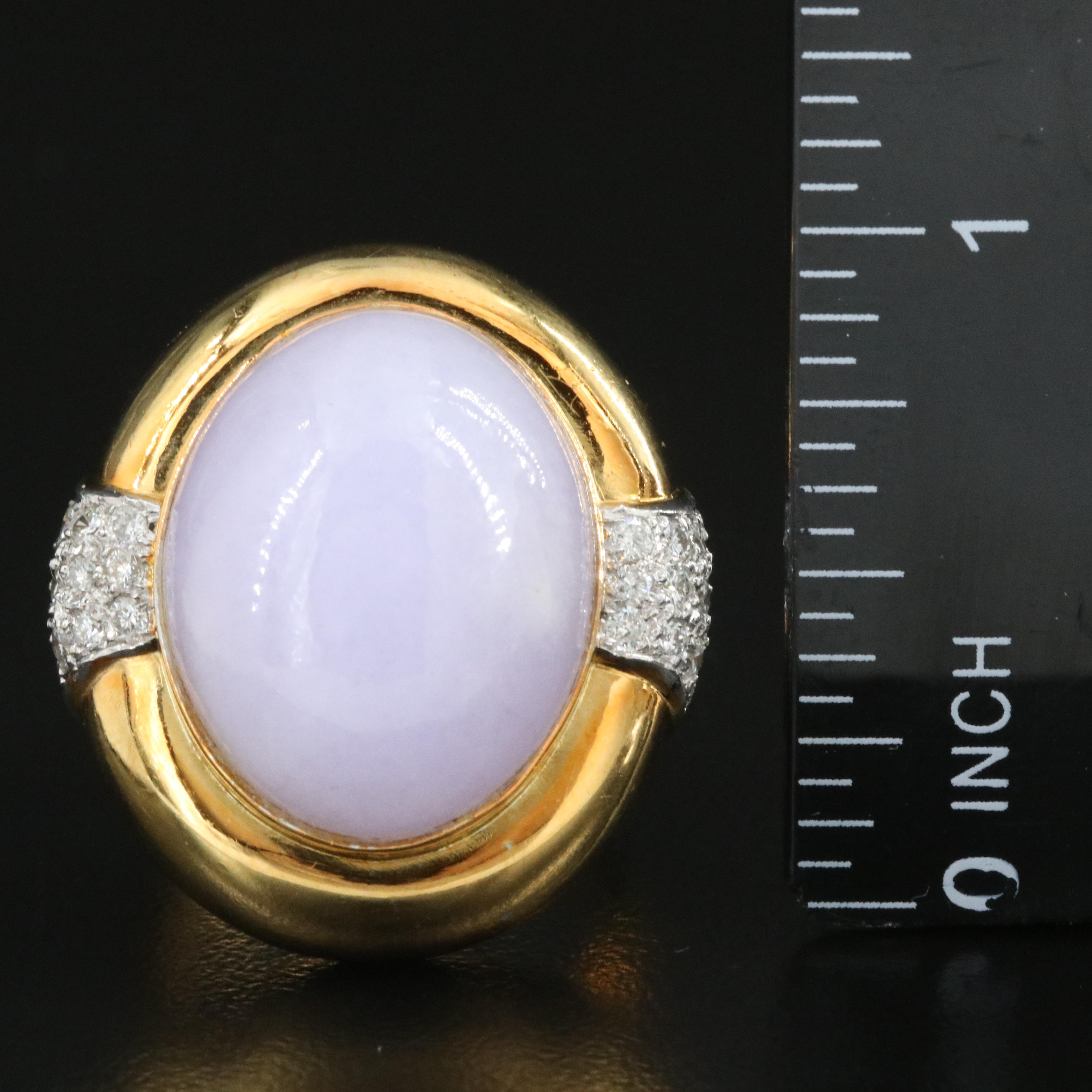 18K Jadeite and Diamond Ring | EBTH