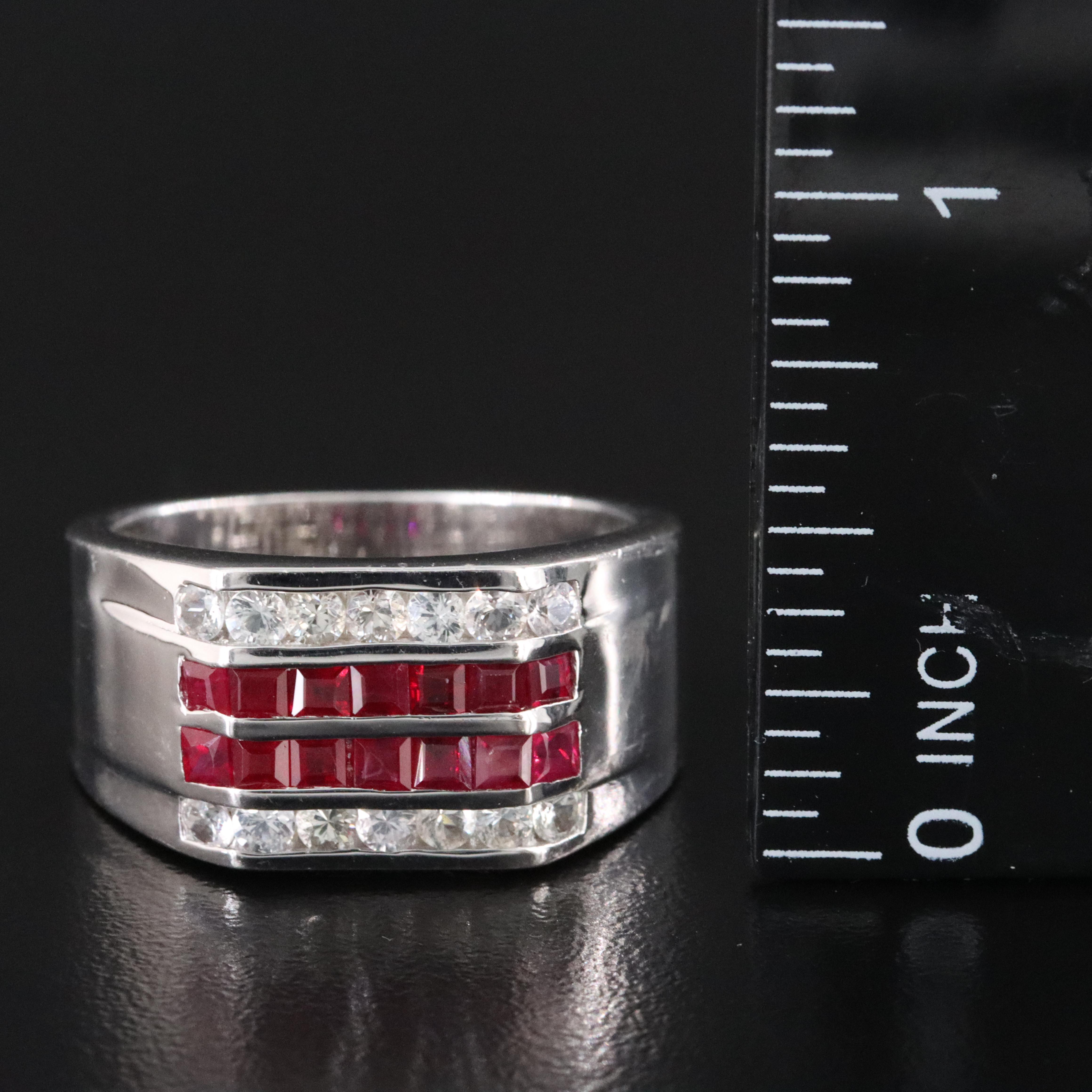 EFFY Sterling Ruby and White Sapphire Ring | EBTH