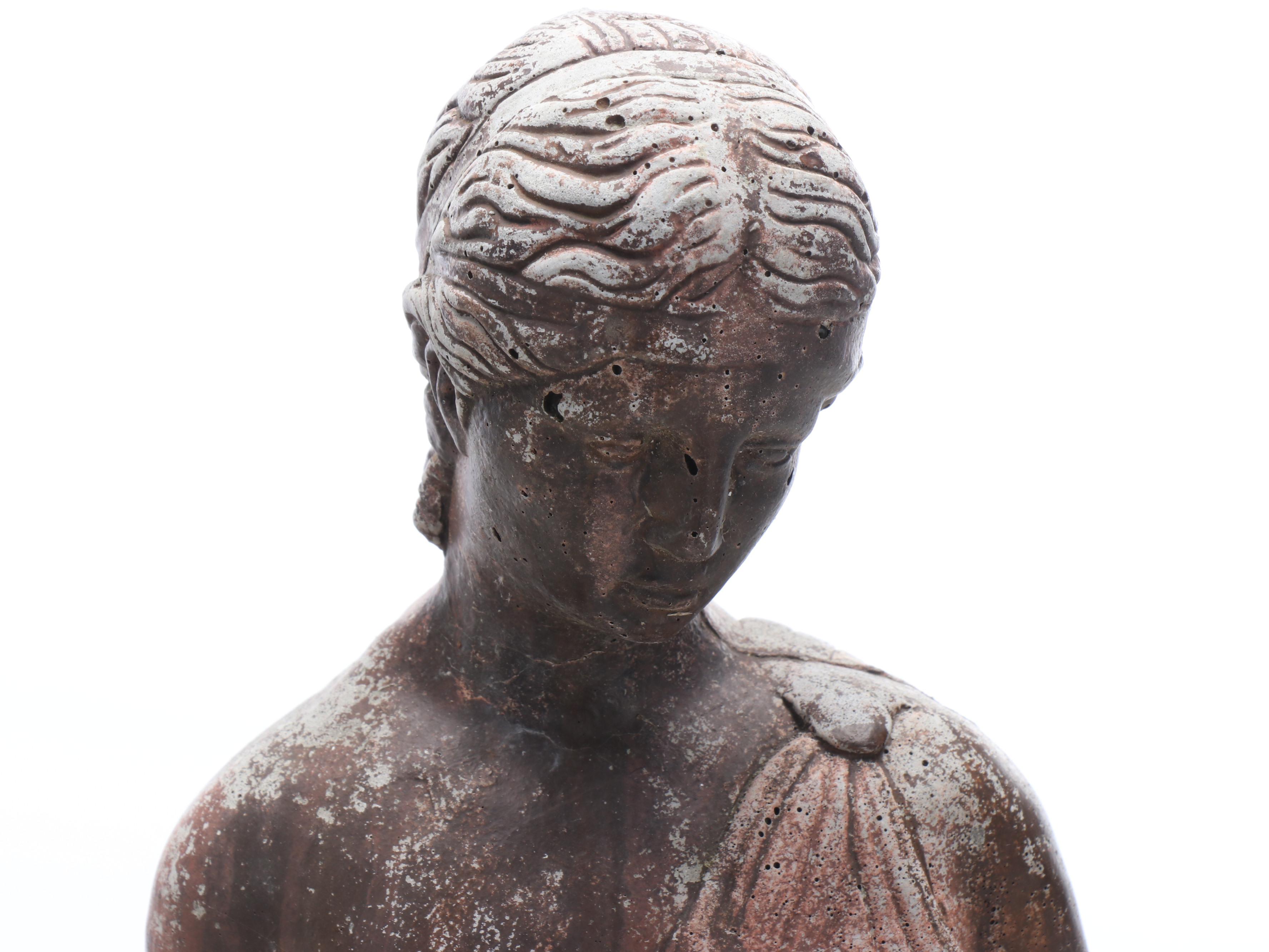 Footed Plaster Planters with Concrete Garden Statues | EBTH