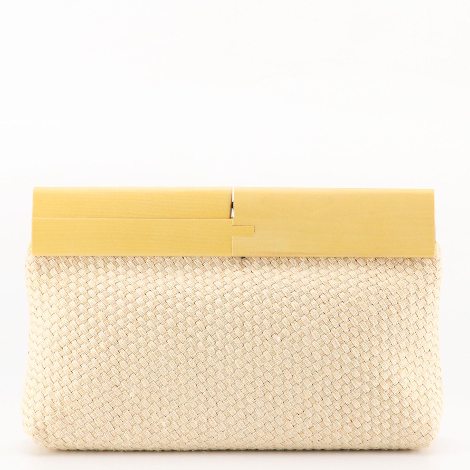 De Vecchi by Hamilton Hodge Clutch Bag in Wood and Macrame Weave | EBTH