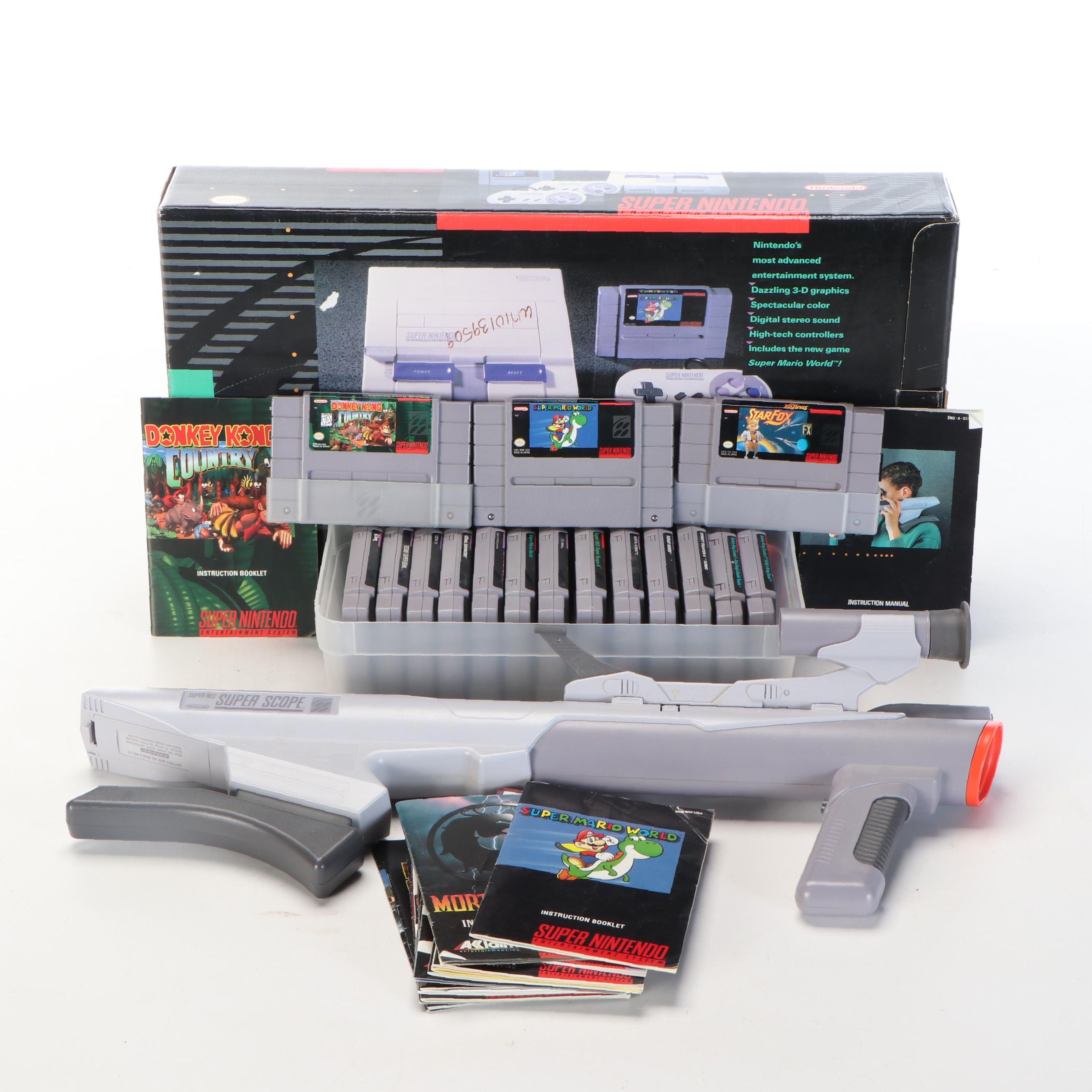 Nintendo SNES, Super Scope Transmitter and Games | EBTH