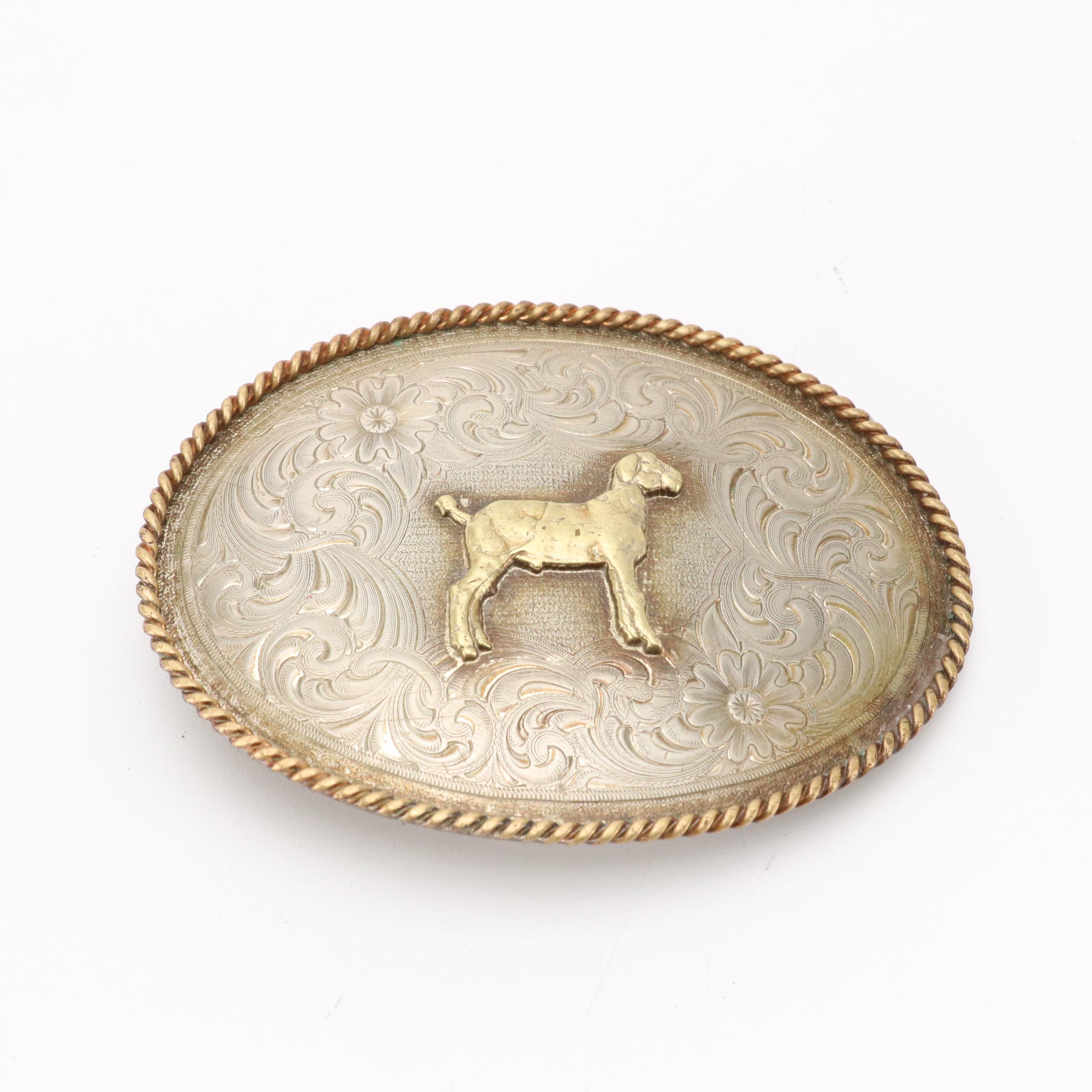 Montana Silversmiths Trophy Buckle with Encased Scorpion and Figural ...