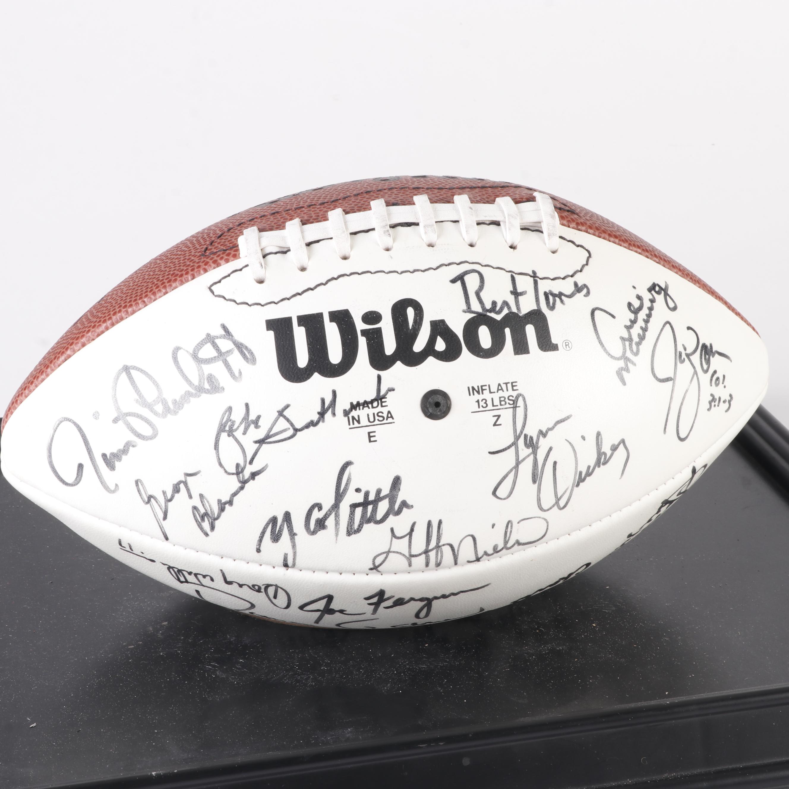 NFL Quarterback Legends Signed Football, Thirty Signatures, JSA | EBTH