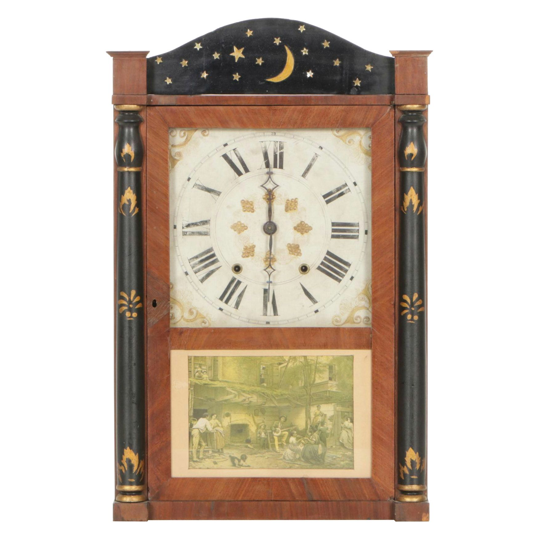 Riley Whiting Pillar and Splat Clock, 19th Century | EBTH