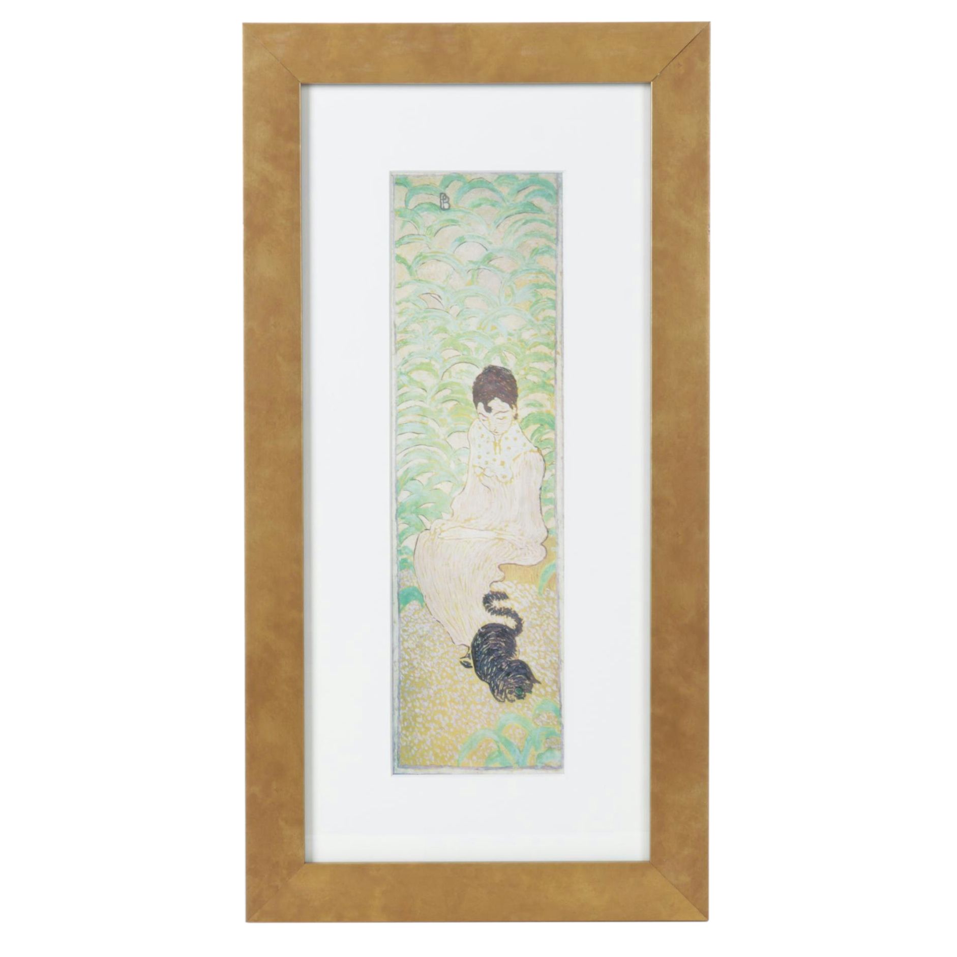 Pierre Bonnard Lithograph Print "Women in a Garden: Woman with her Cat ...