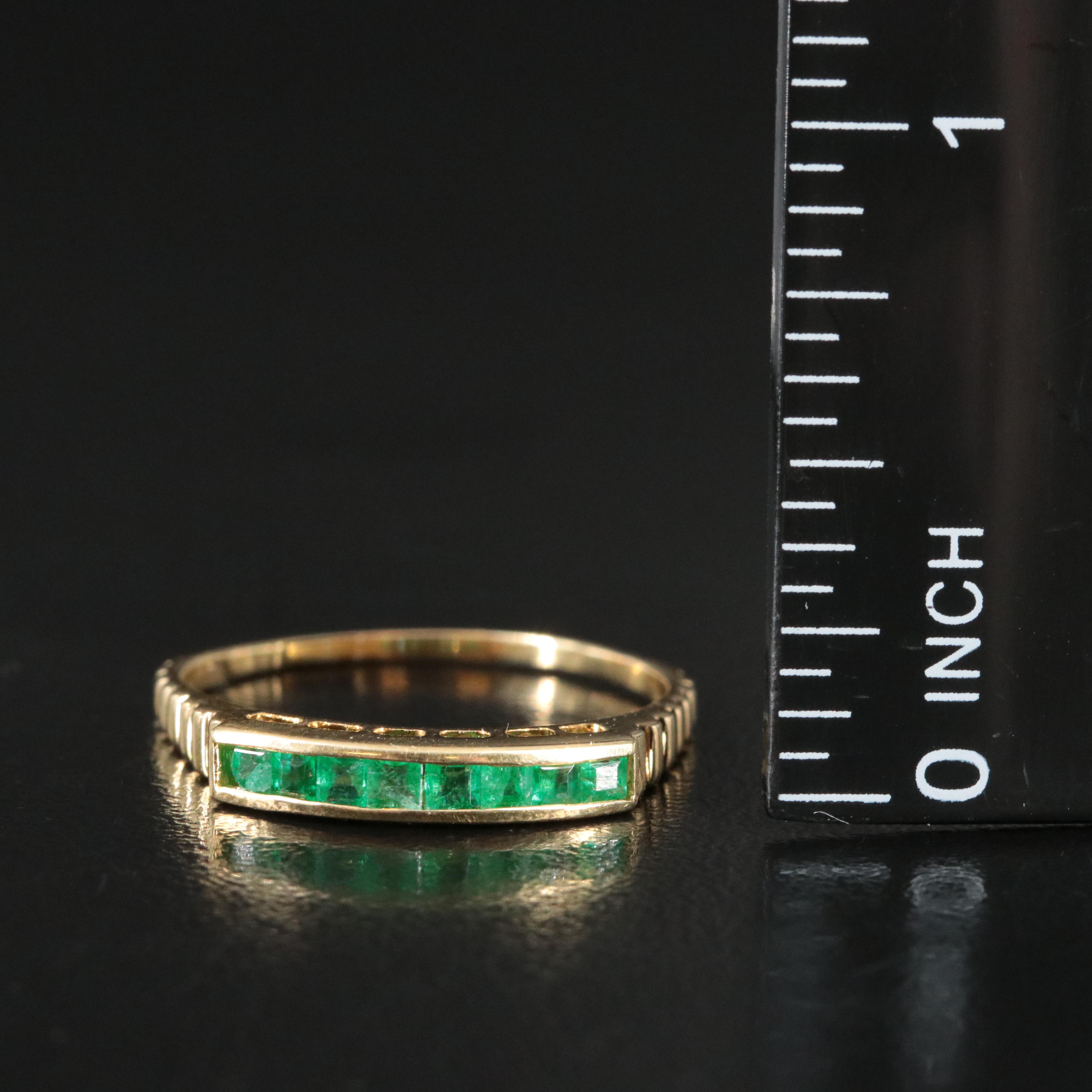 18K Emerald Line Ring | EBTH