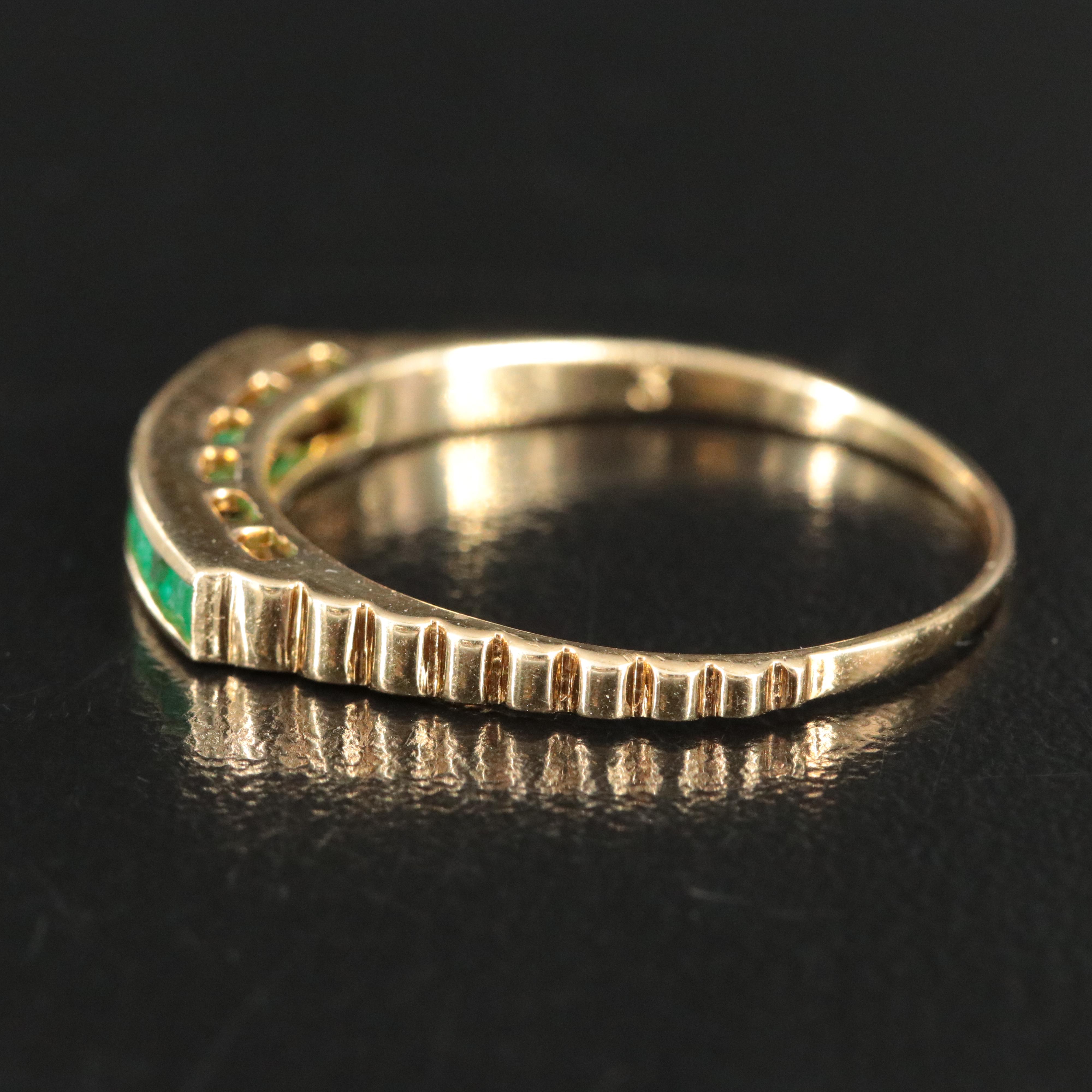 18K Emerald Line Ring | EBTH