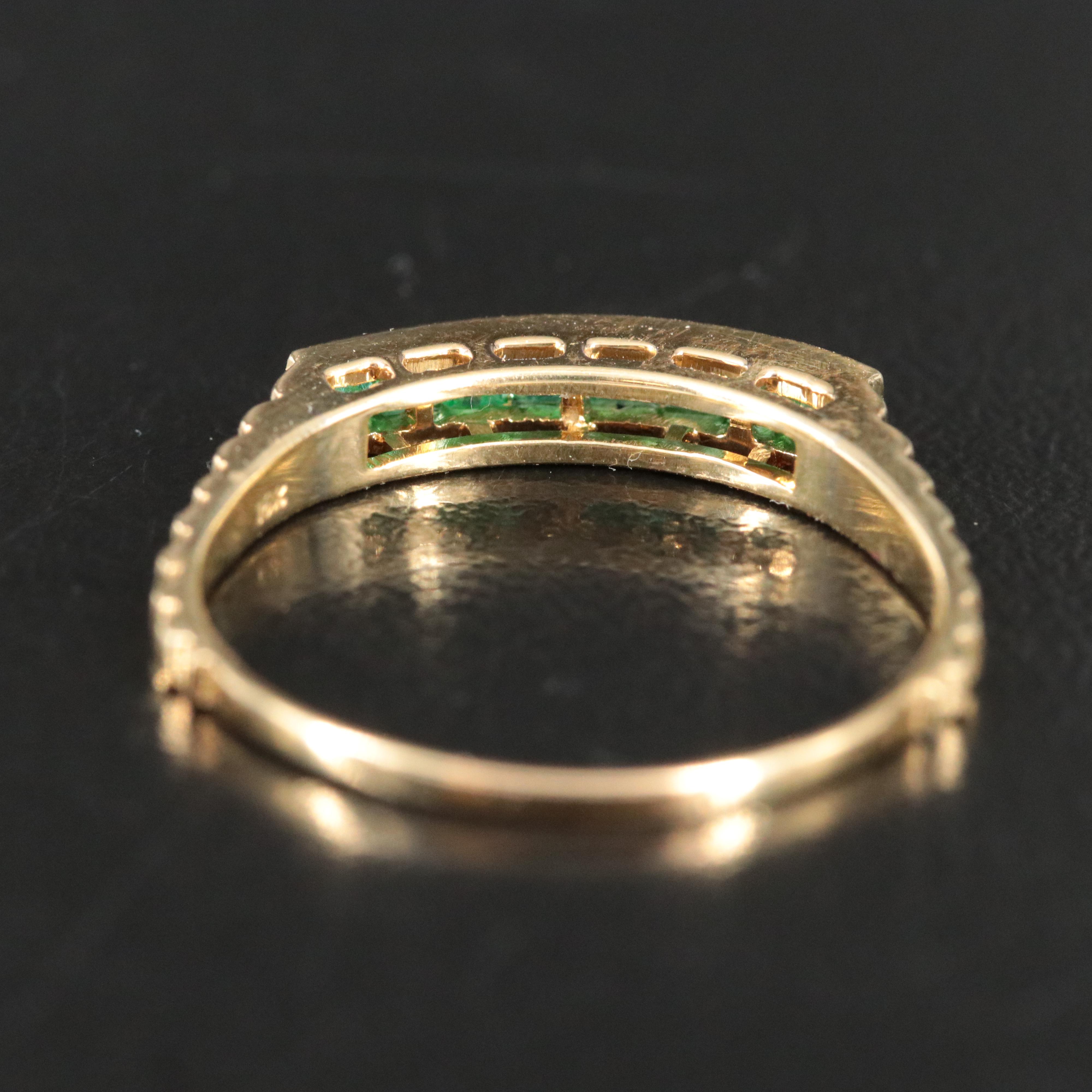 18K Emerald Line Ring | EBTH