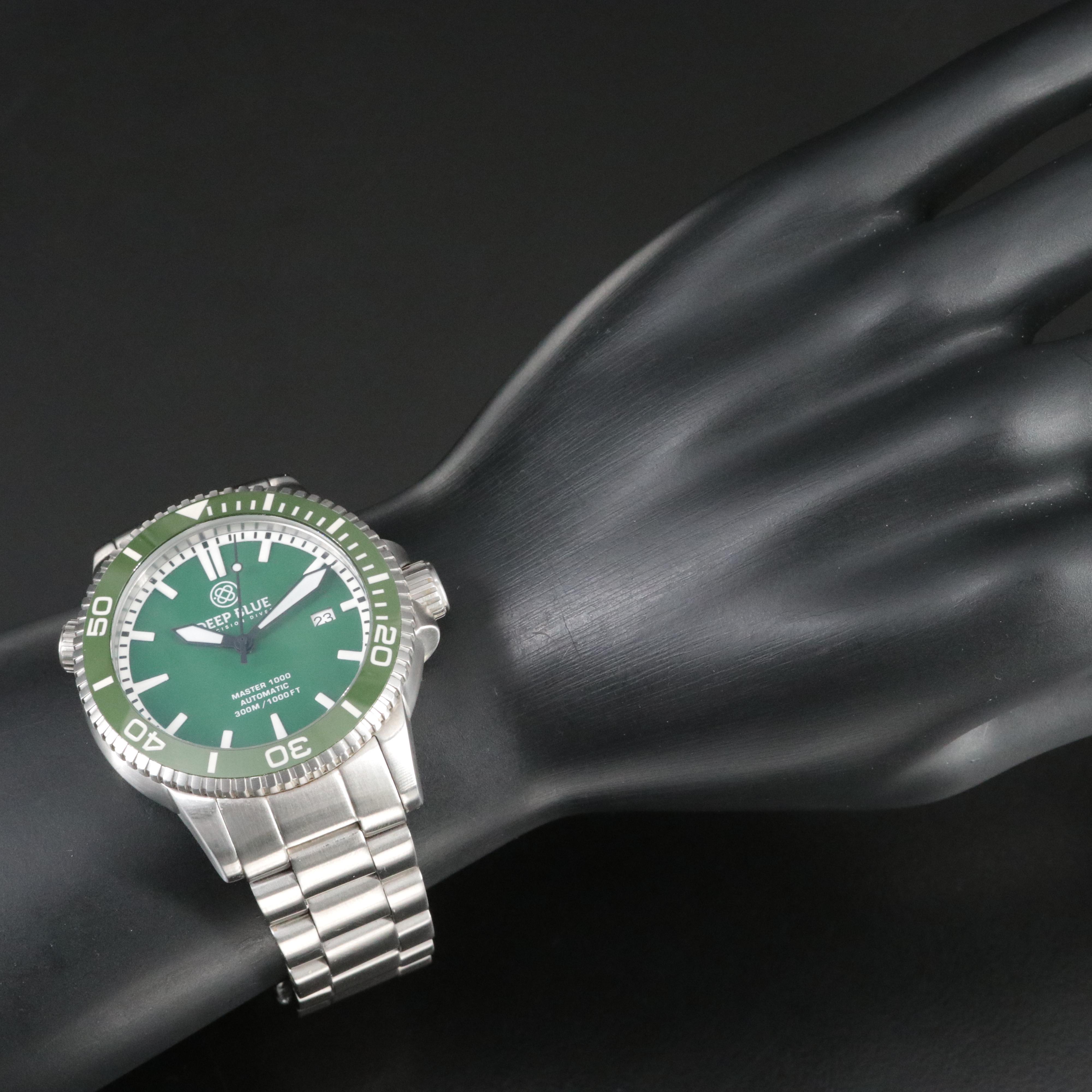 Deep Blue Precision Diver Stainless Steel Date Automatic Watch | EBTH