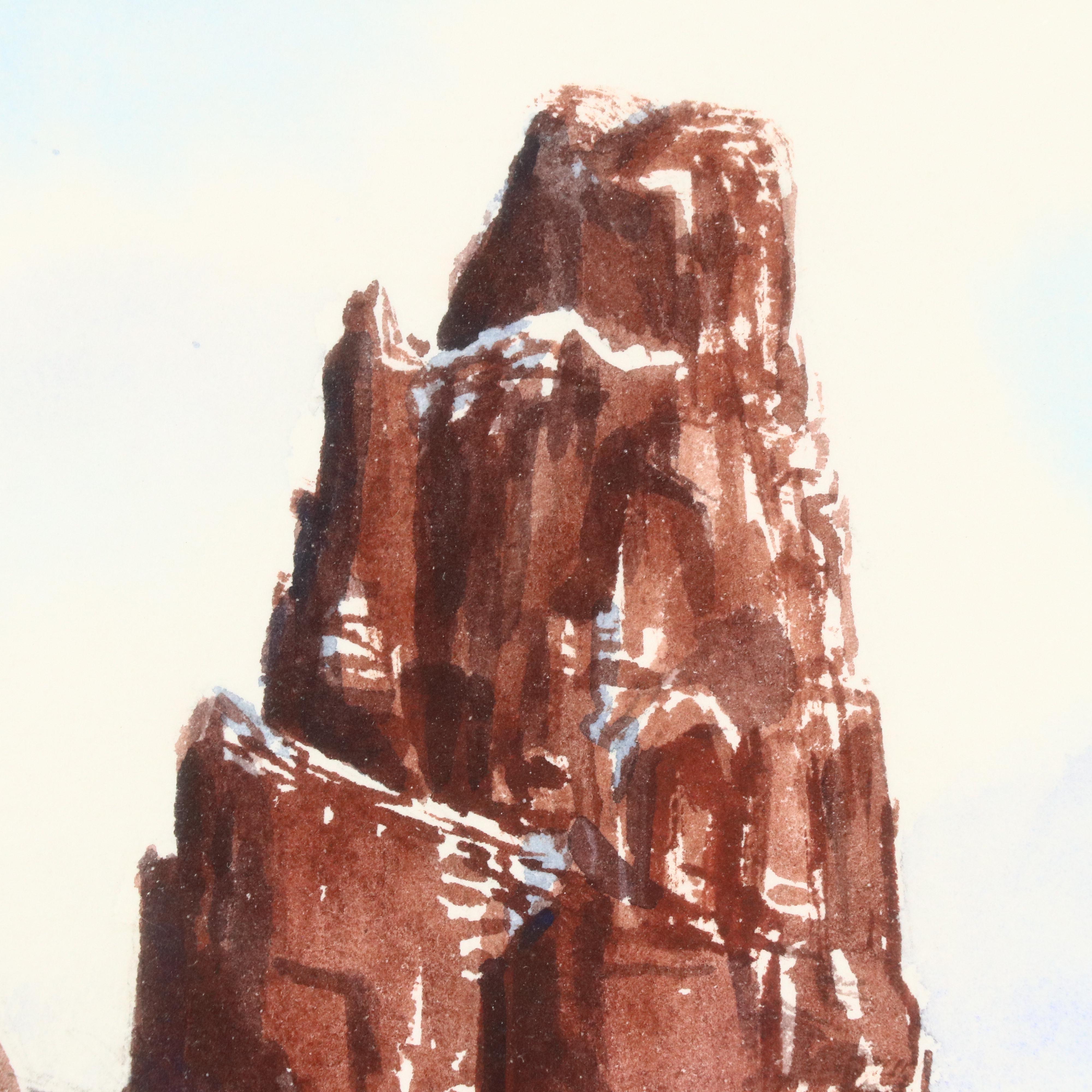 Robert D. Draper Southwestern Townscape Watercolor Painting | EBTH