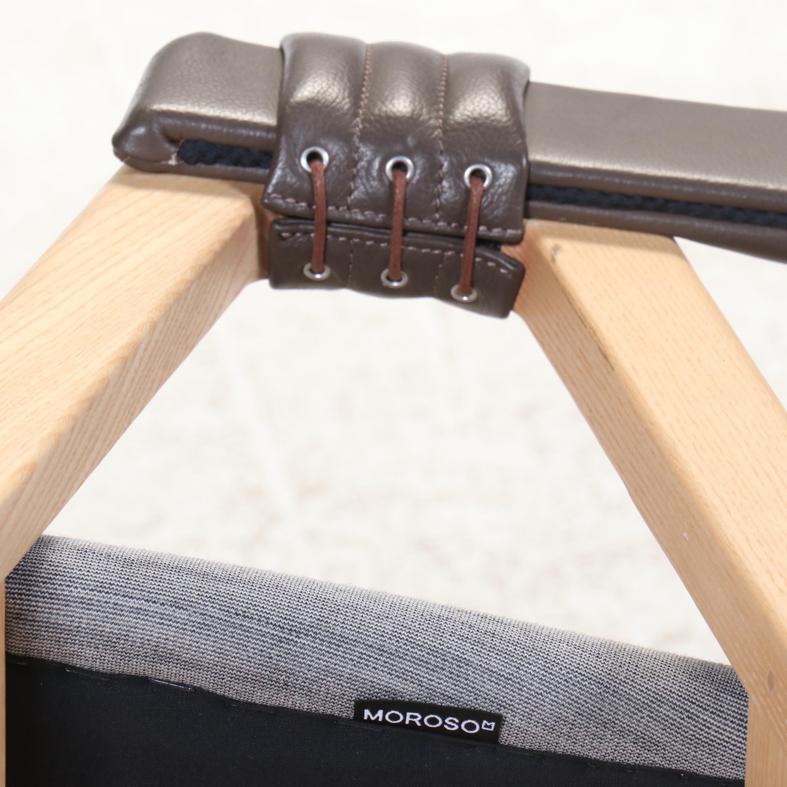 Moroso "Mathilda" Leather and Fabric Upholstered Armchair and "Fjord" Pouf | EBTH