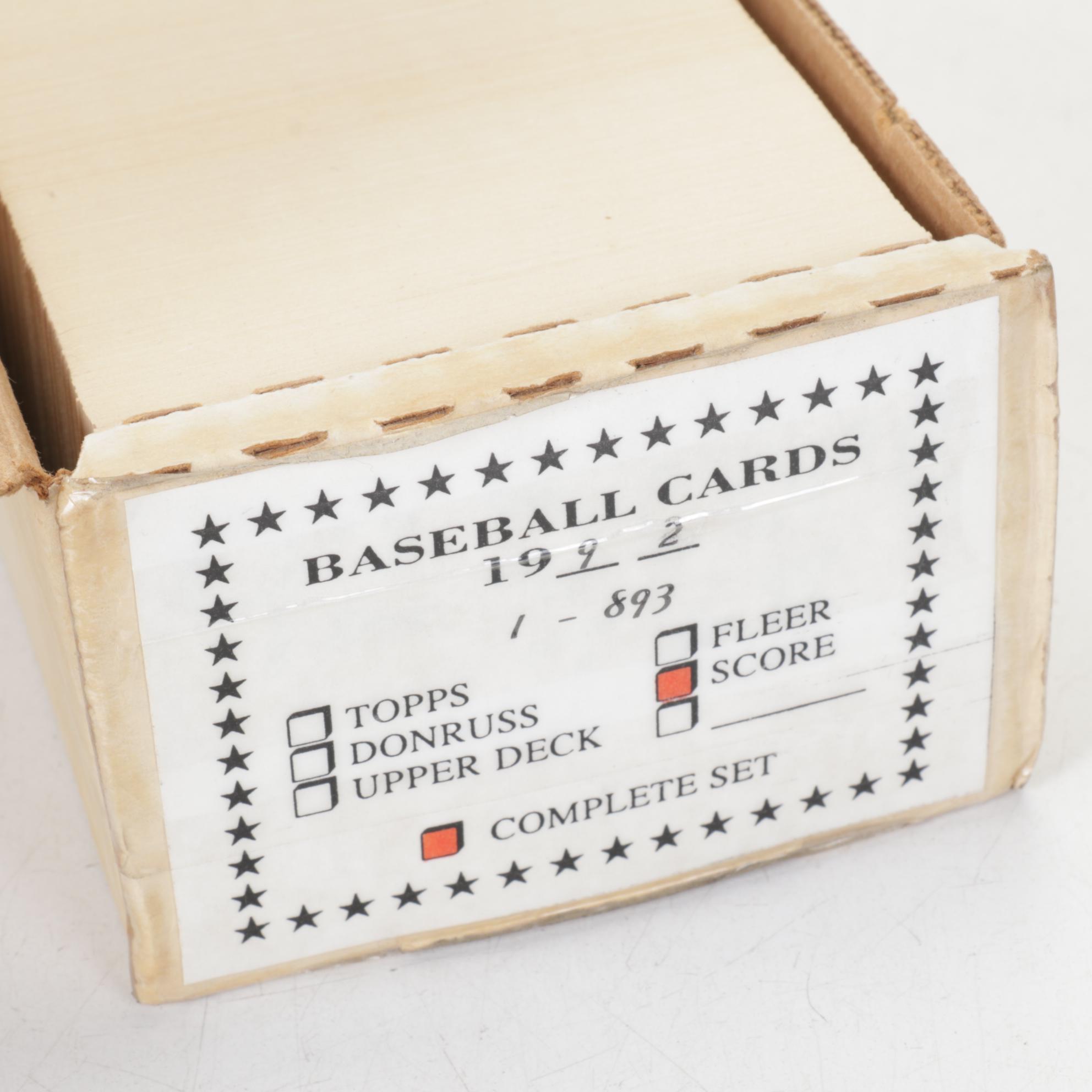 Baseball Card Collection Including Topps, Upper Deck and Score,1980s ...