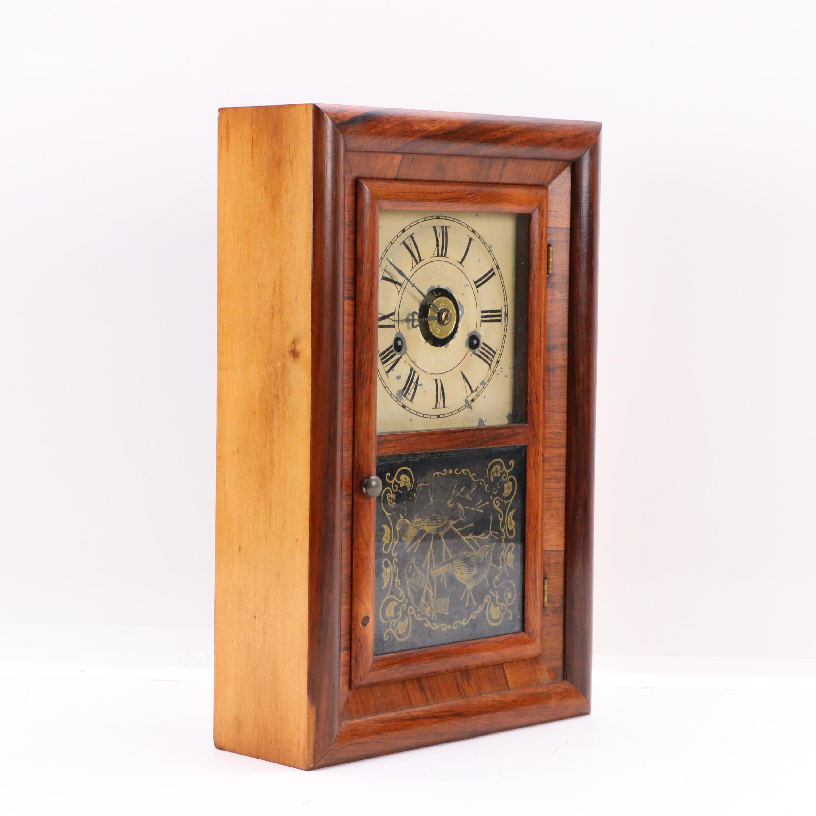 Seth Thomas Wooden Reverse Painted Ogee Clock, Late 19th Century | EBTH