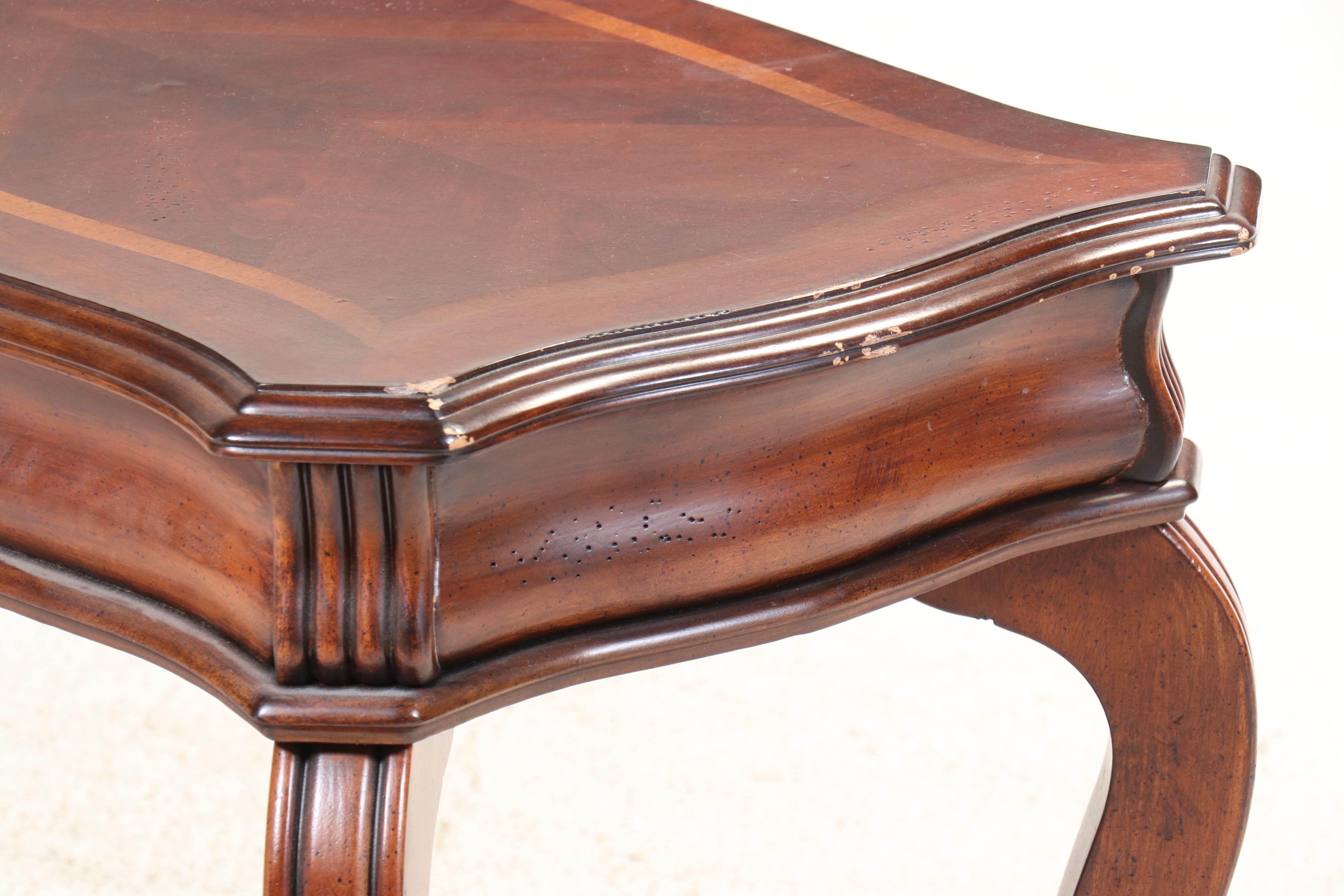 American Signature Mahogany Stained Two-Drawer Console Table | EBTH