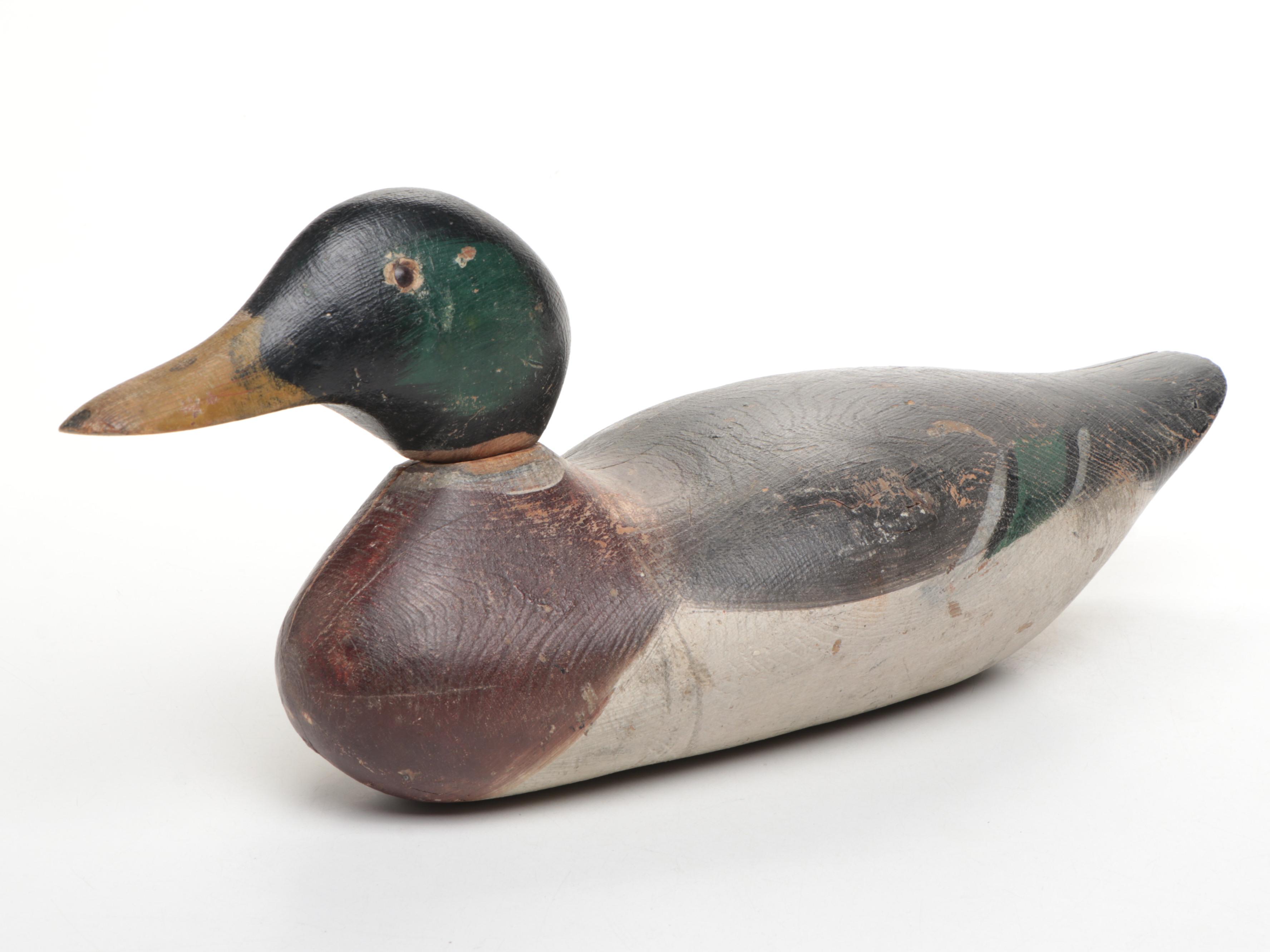 Hand-Carved and Painted Wooden Duck Decoys, Early to Mid-20th Century ...