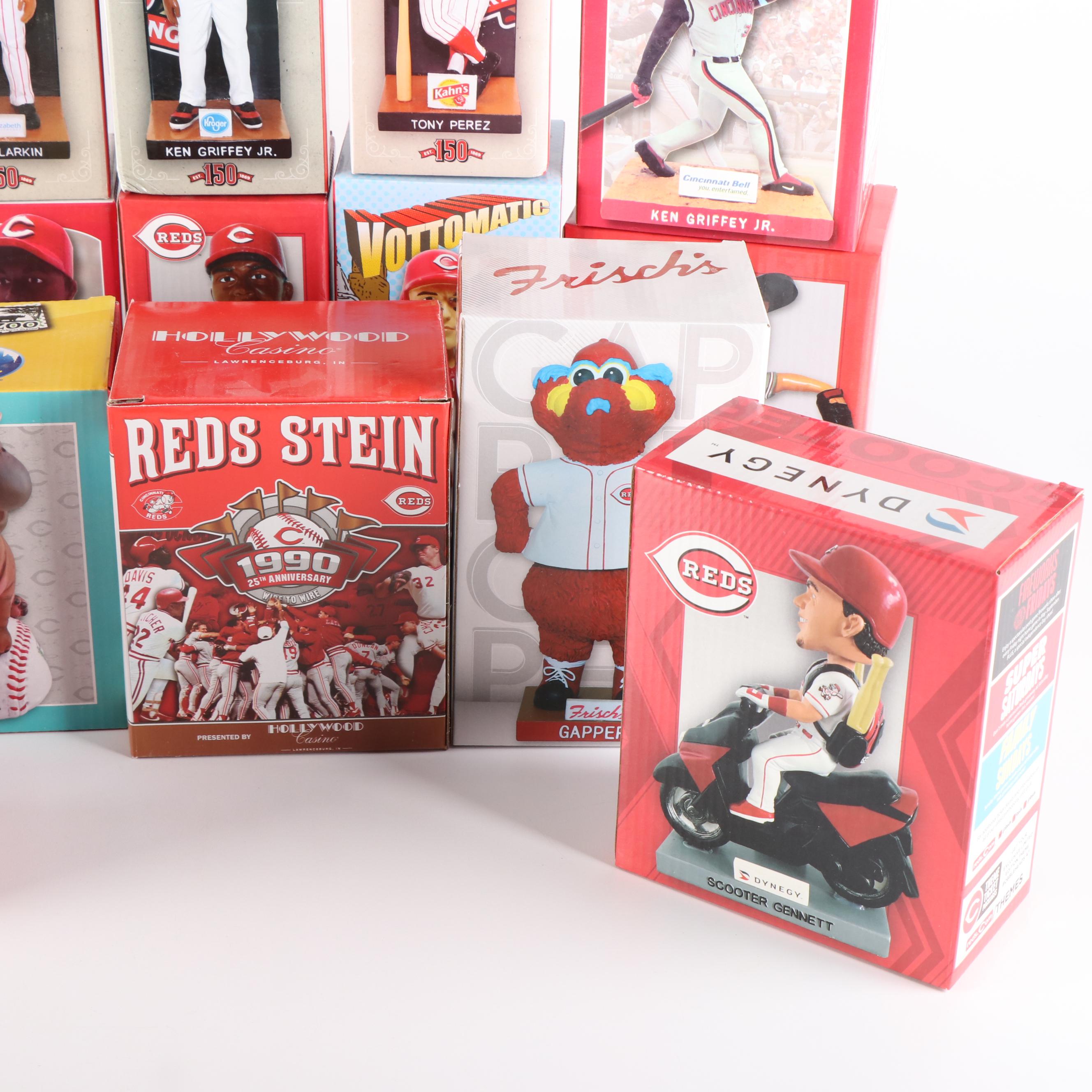 Cincinnati Reds Bobbleheads Featuring Barry Larkin, Ken Griffey Jr ...