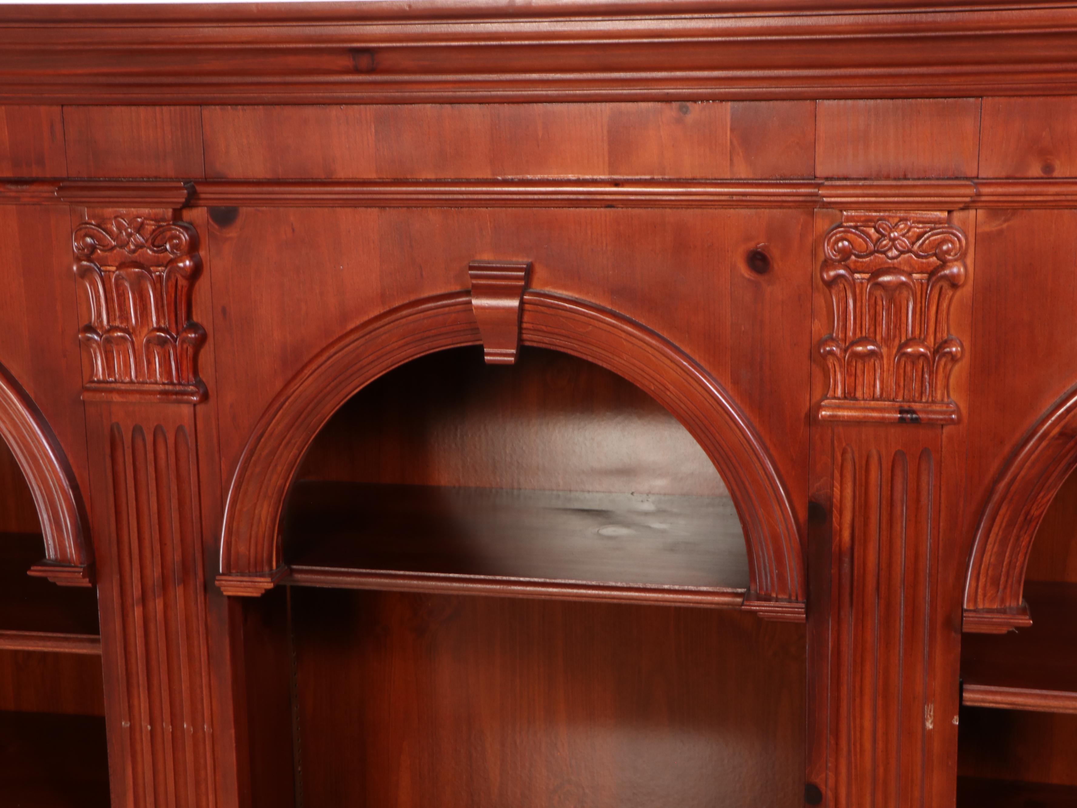 Pulaski Furniture Neoclassical Style Pine Cabinet Bookcase | EBTH