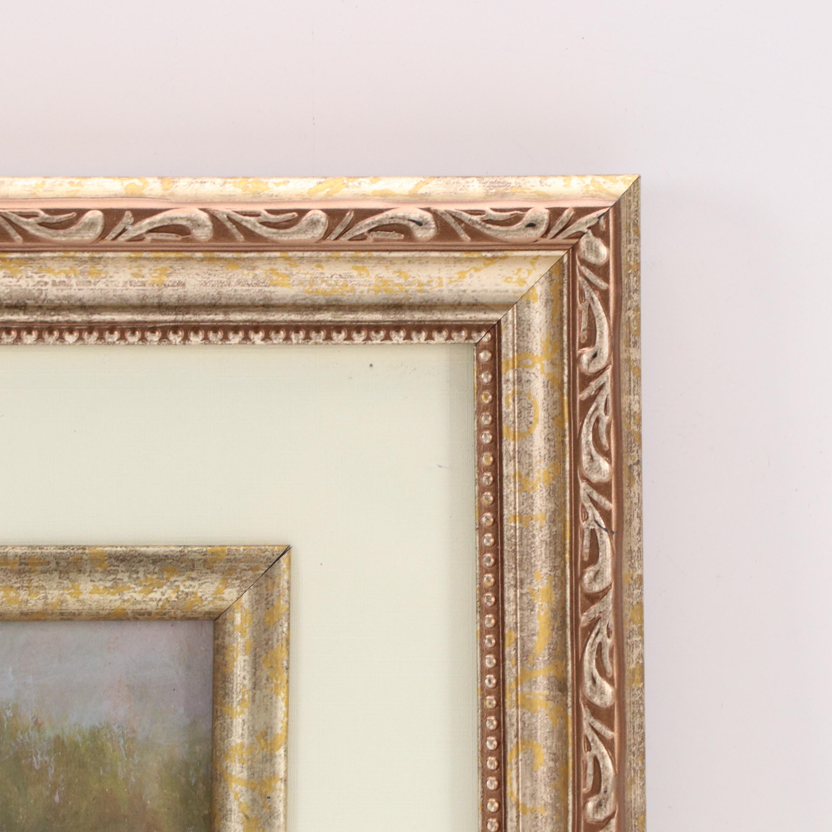 Robert Riddle Baker Landscape Acrylic Painting "Pond Study," 2025 | EBTH