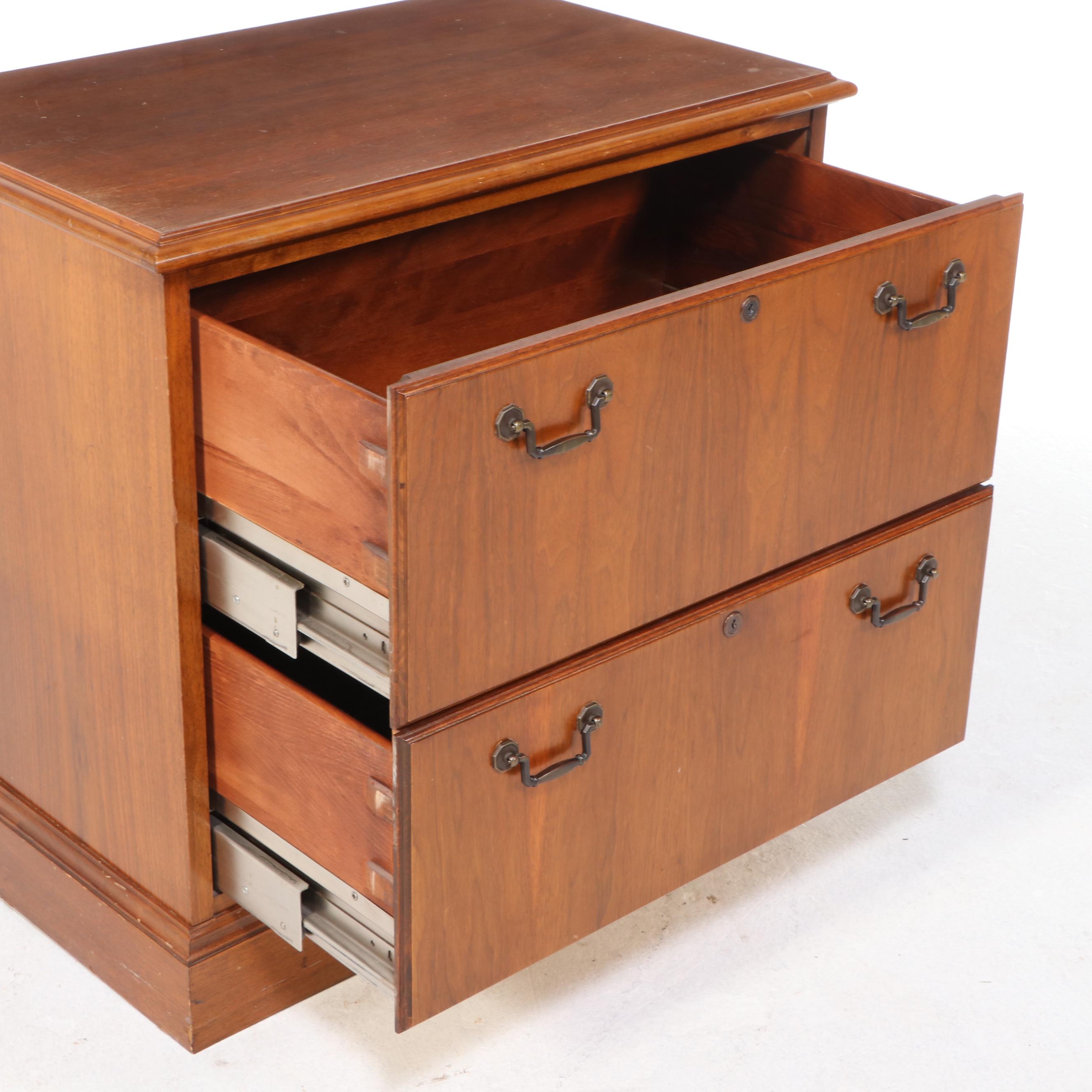 Walnut Two-Drawer Lateral File Cabinet | EBTH