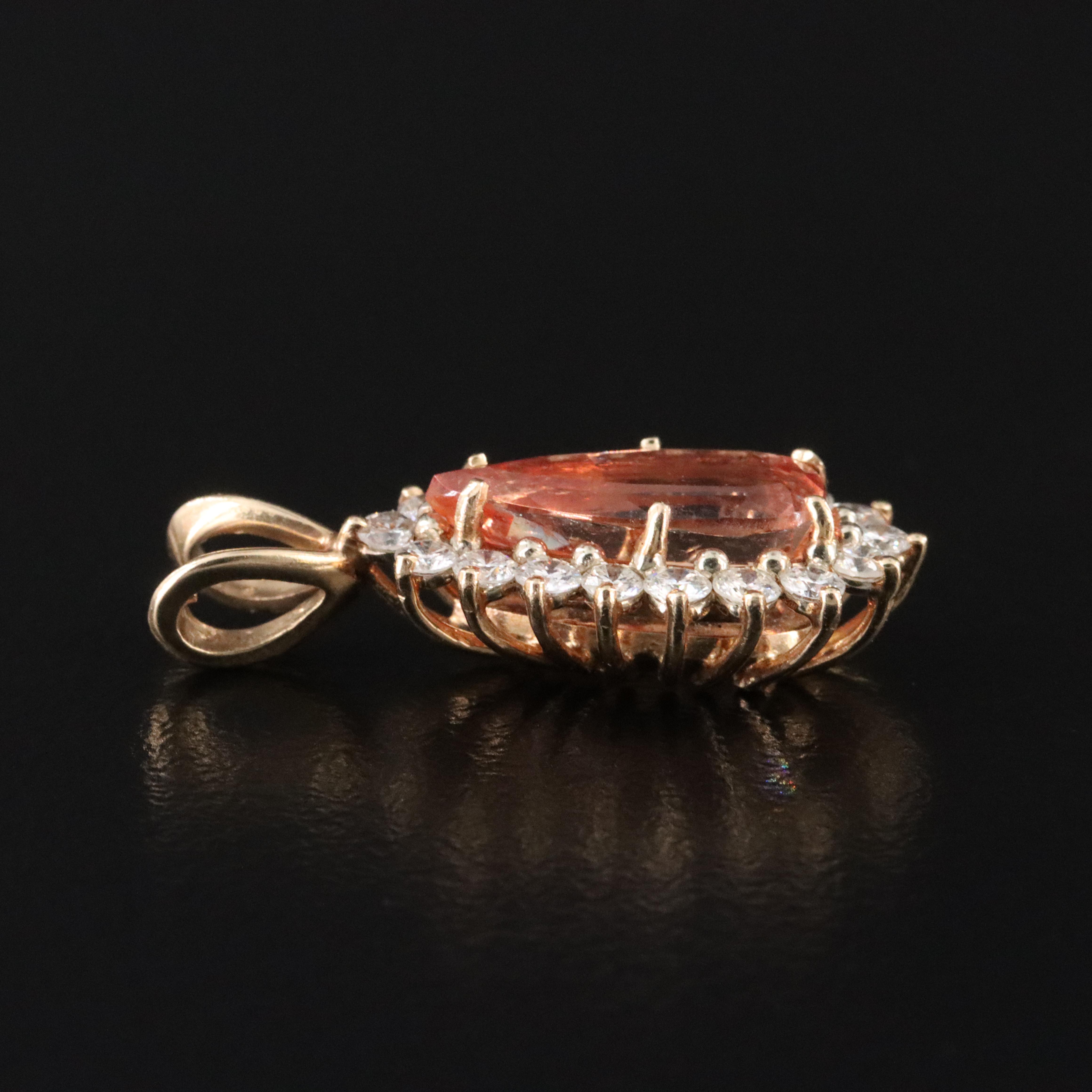 14K Andalusite and Diamond Pendant | EBTH