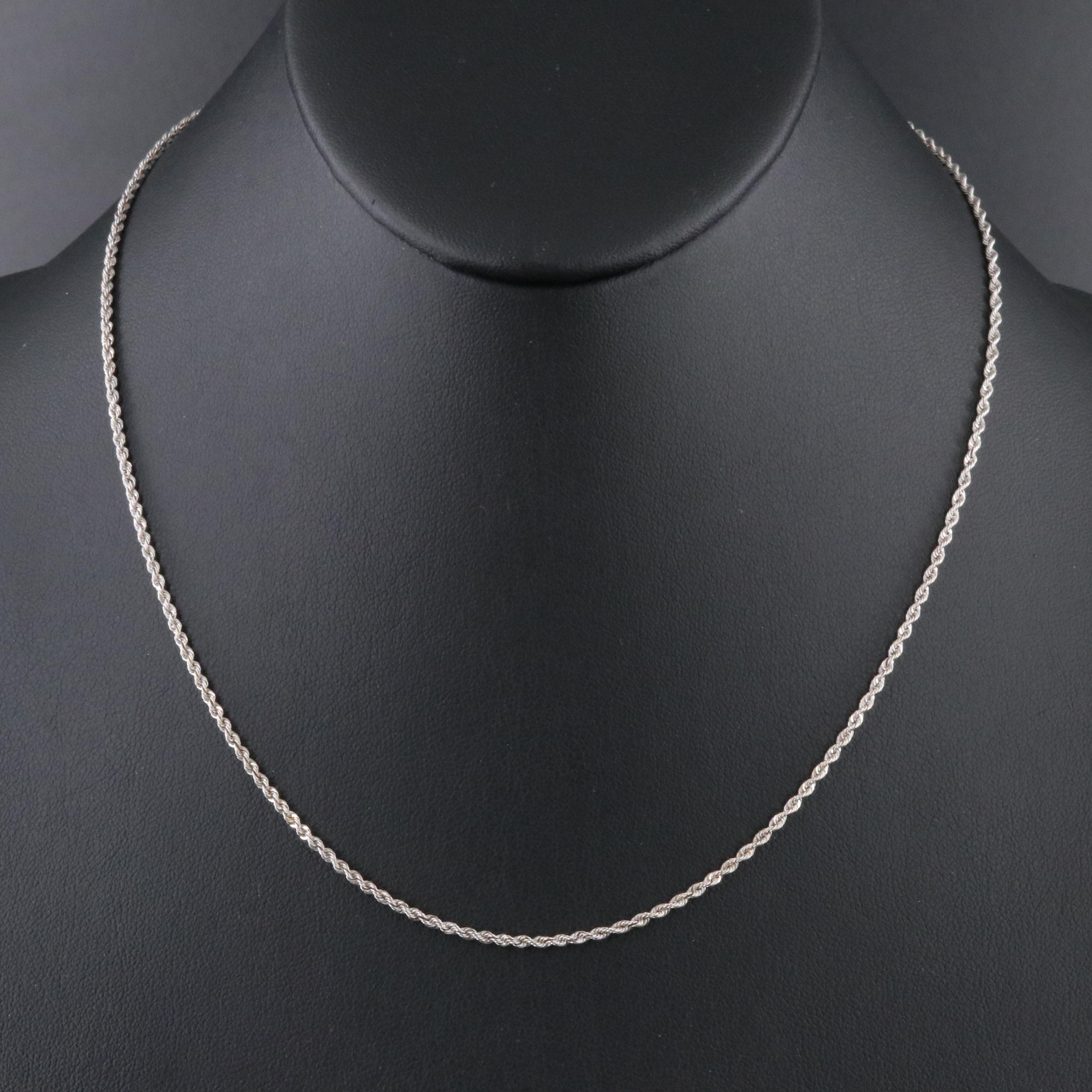 14K Braided Rope Chain Necklace | EBTH