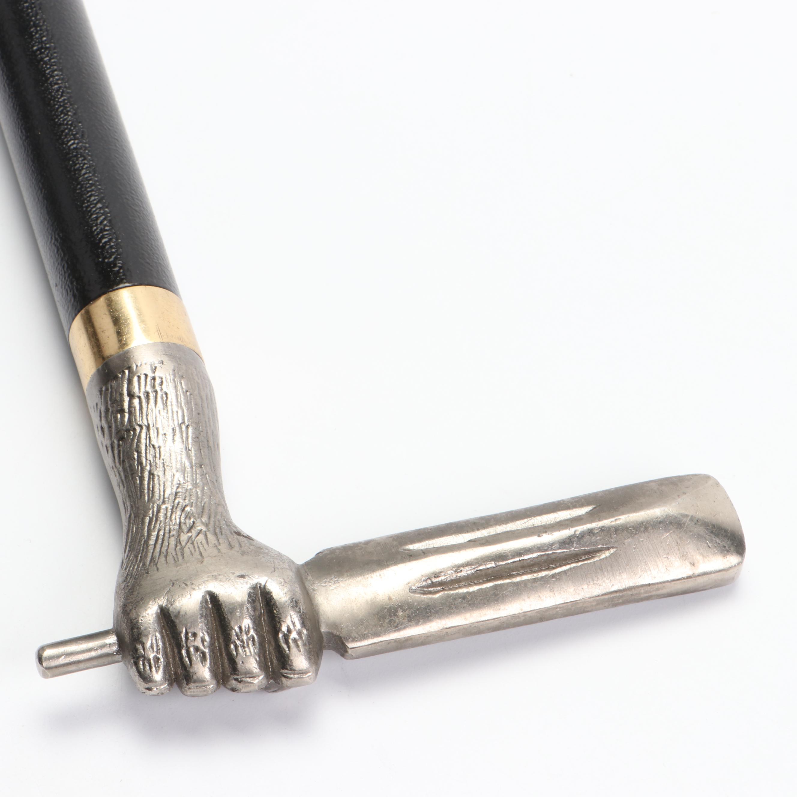 Hand with Paddle Motif Handled Sword Cane | EBTH