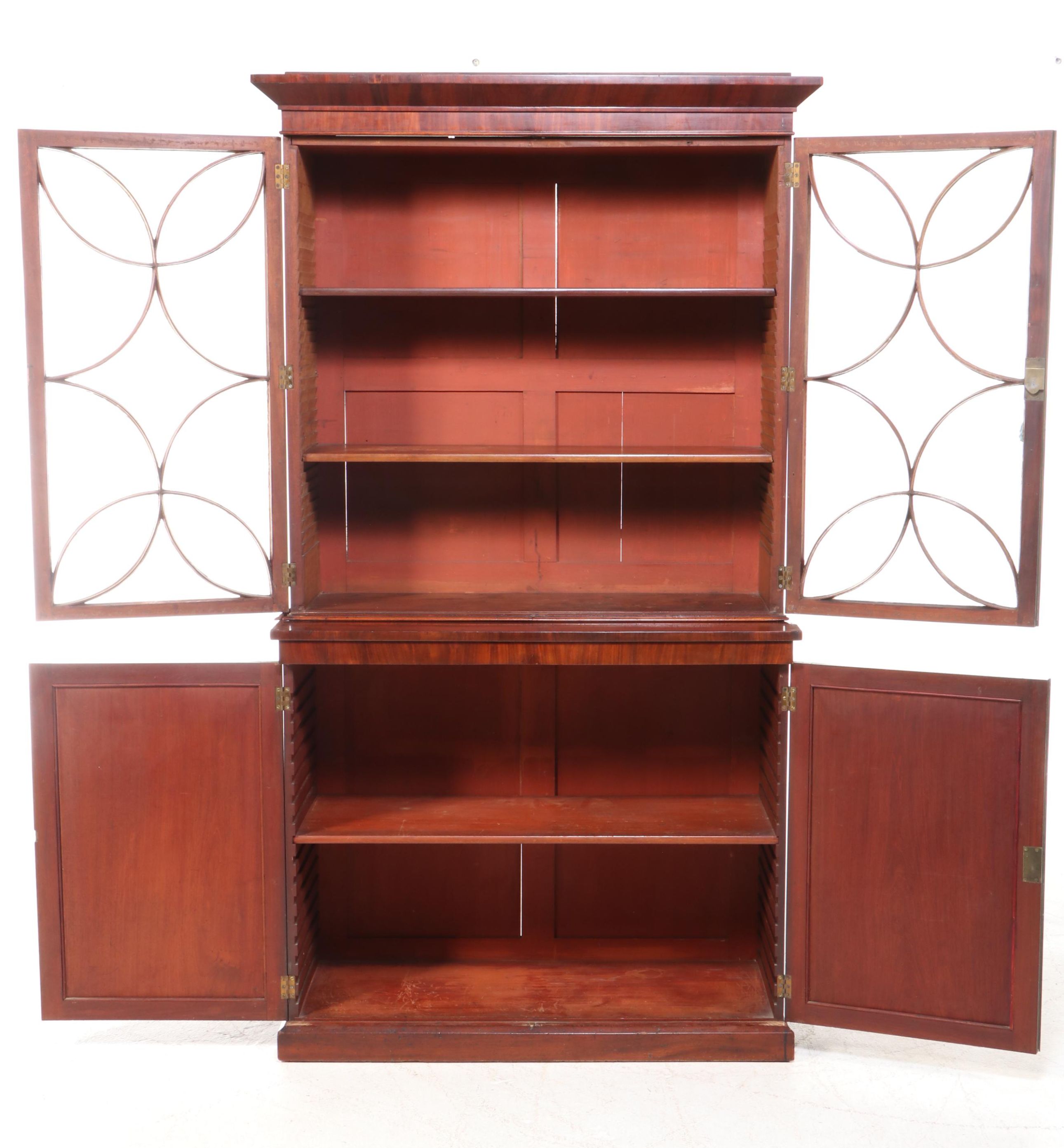 George III Mahogany and String-Inlaid Bookcase, Circa 1800 | EBTH