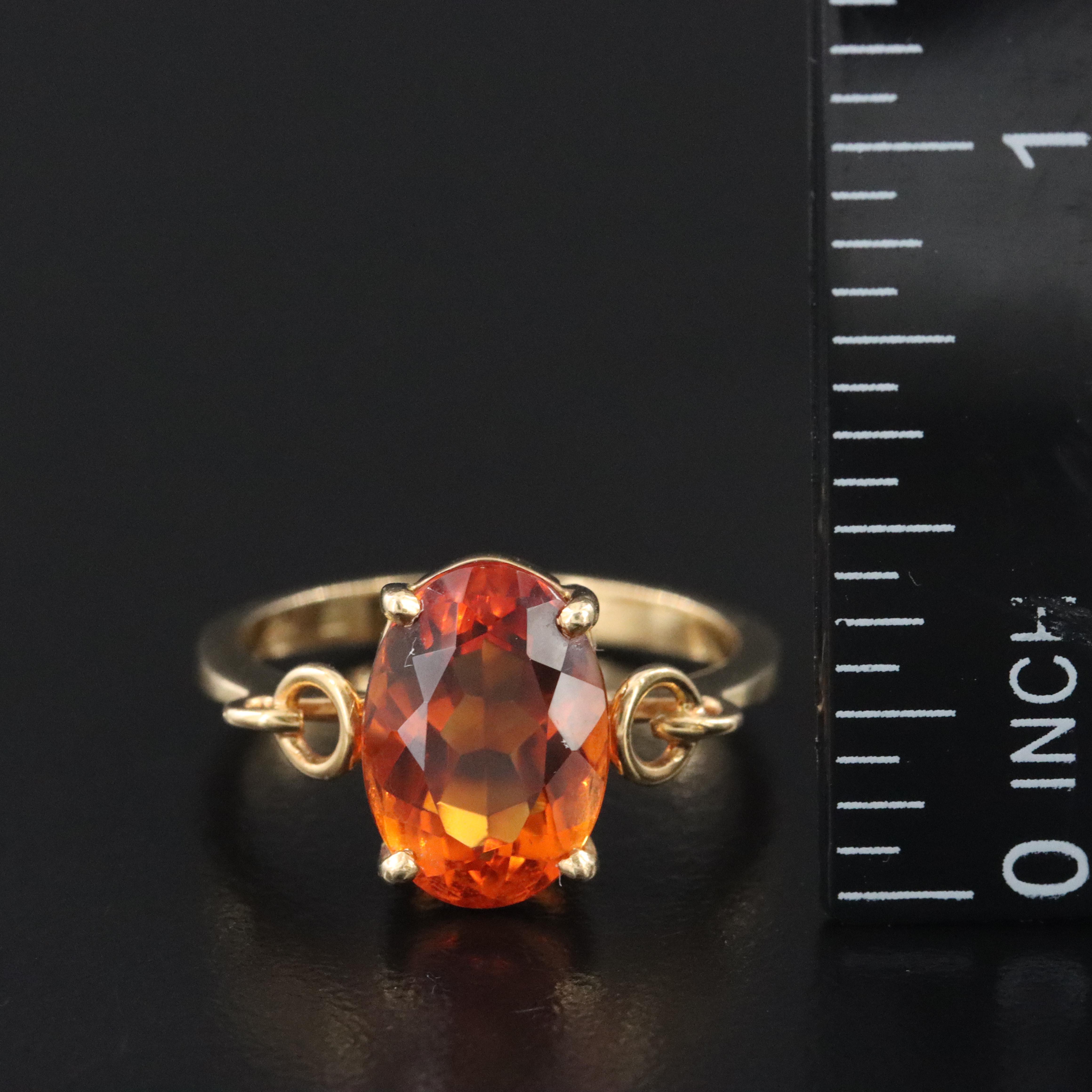 18K Citrine Solitaire Ring | EBTH
