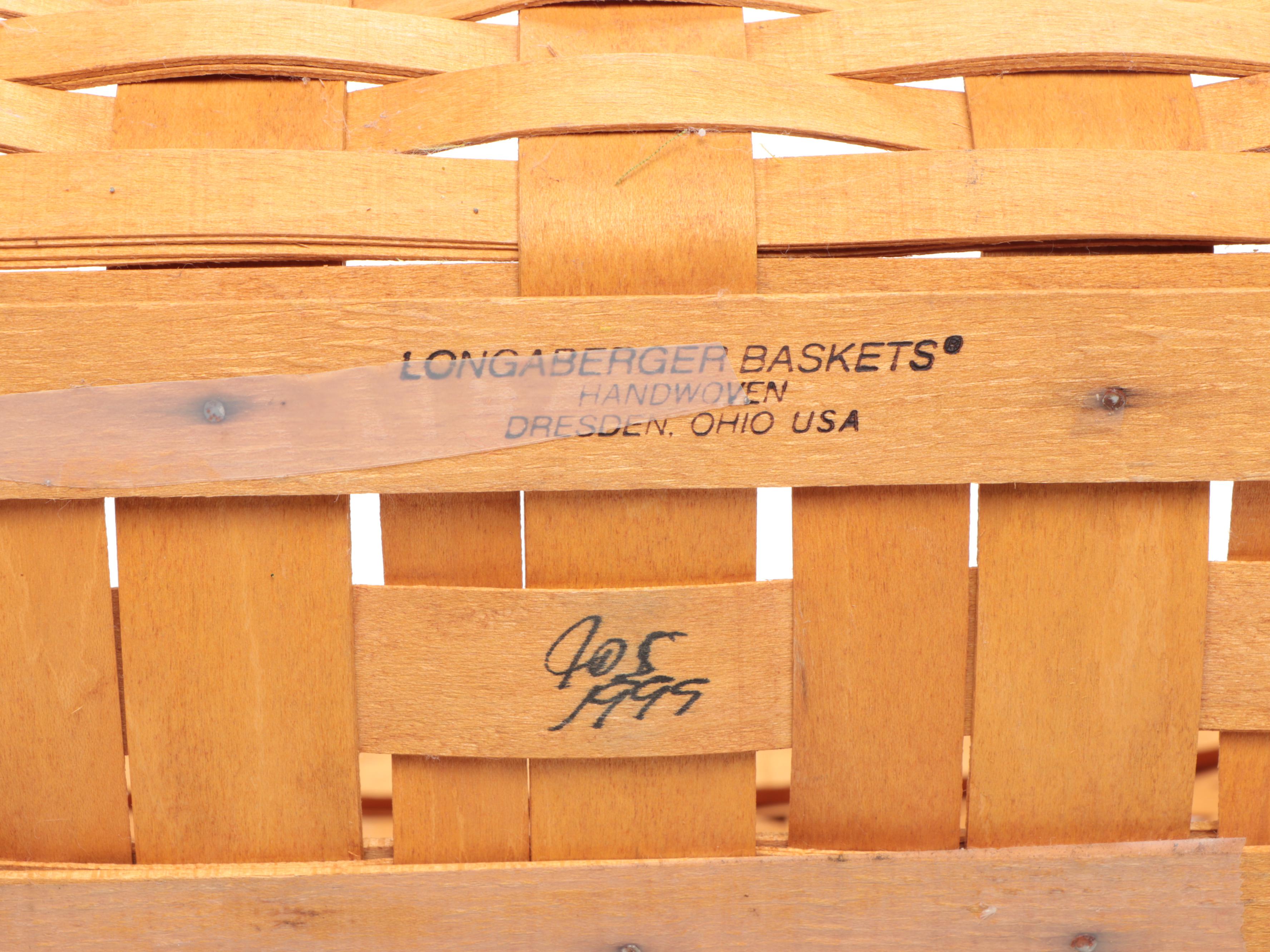 Longaberger Handwoven Baskets, Tissue Box Holder, and Wall Mounted Basket | EBTH