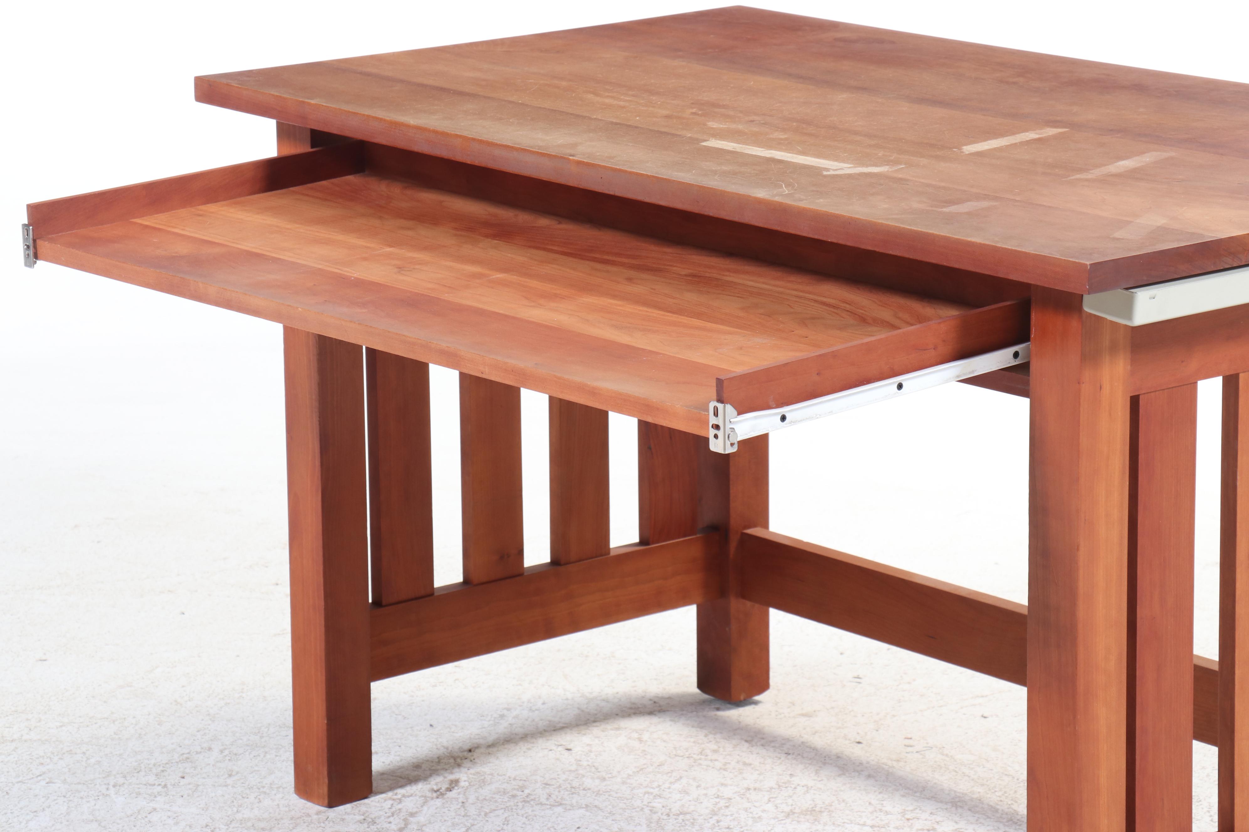 Contemporary Shaker Style Wood Computer Desk | EBTH