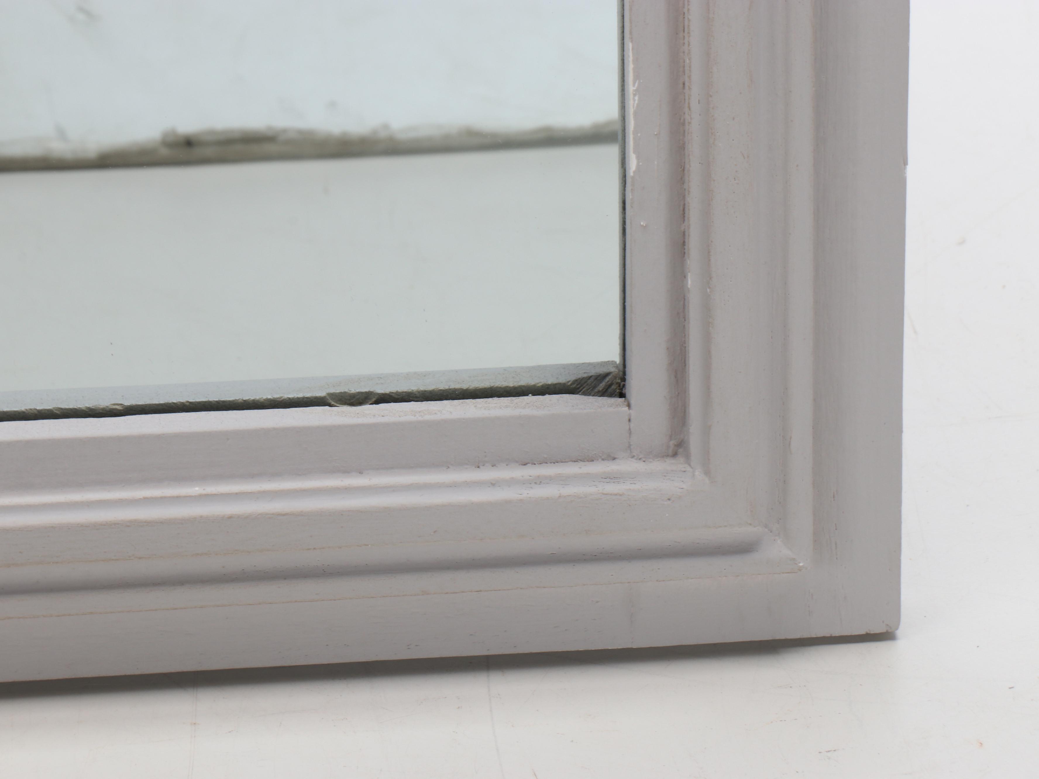 White Painted Adamesque Carved Wood Wall Mirror | EBTH