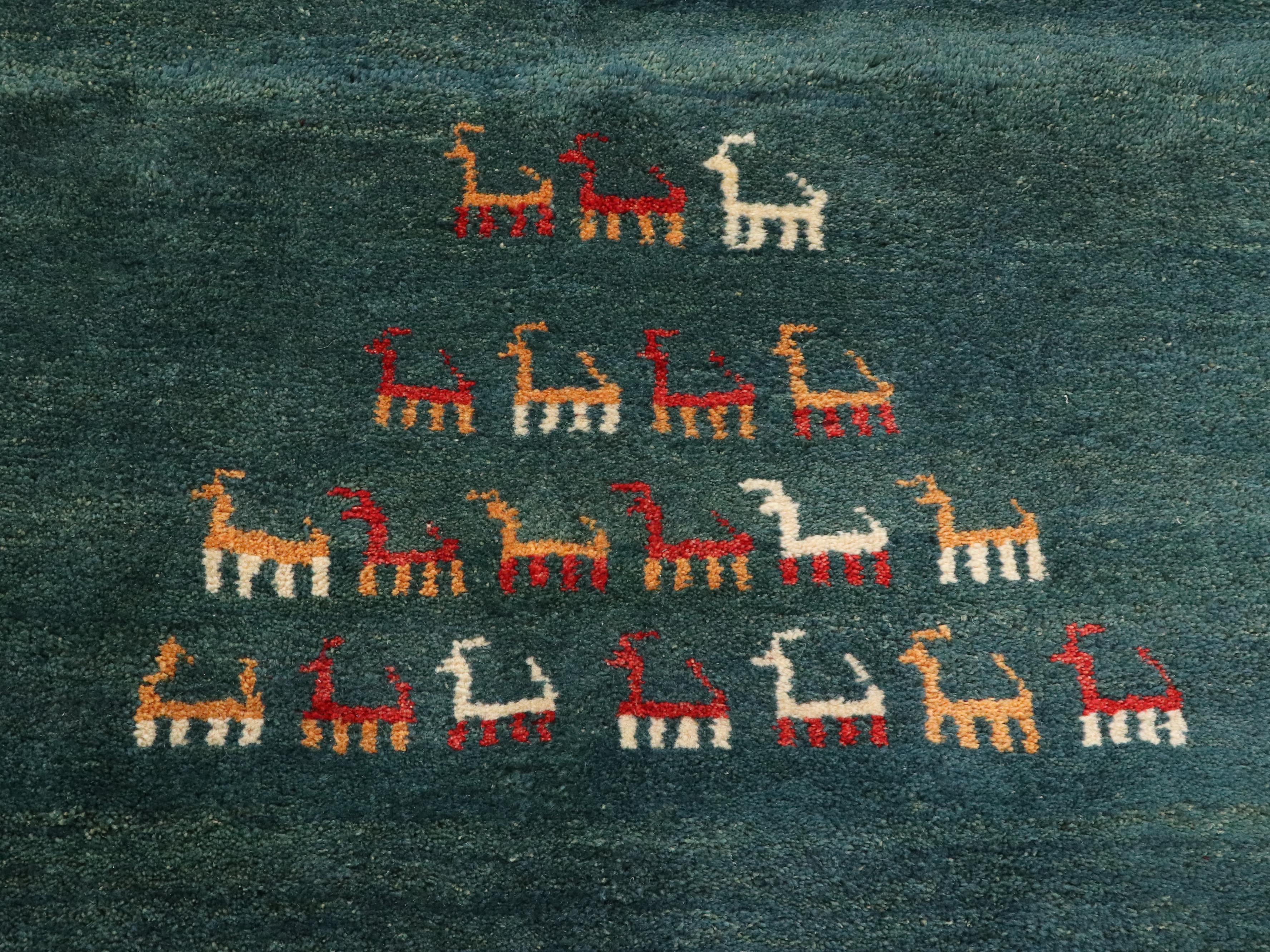 10'7 x 12'4 Hand-Knotted Indo-Persian Gabbeh Room-Sized Rug | EBTH