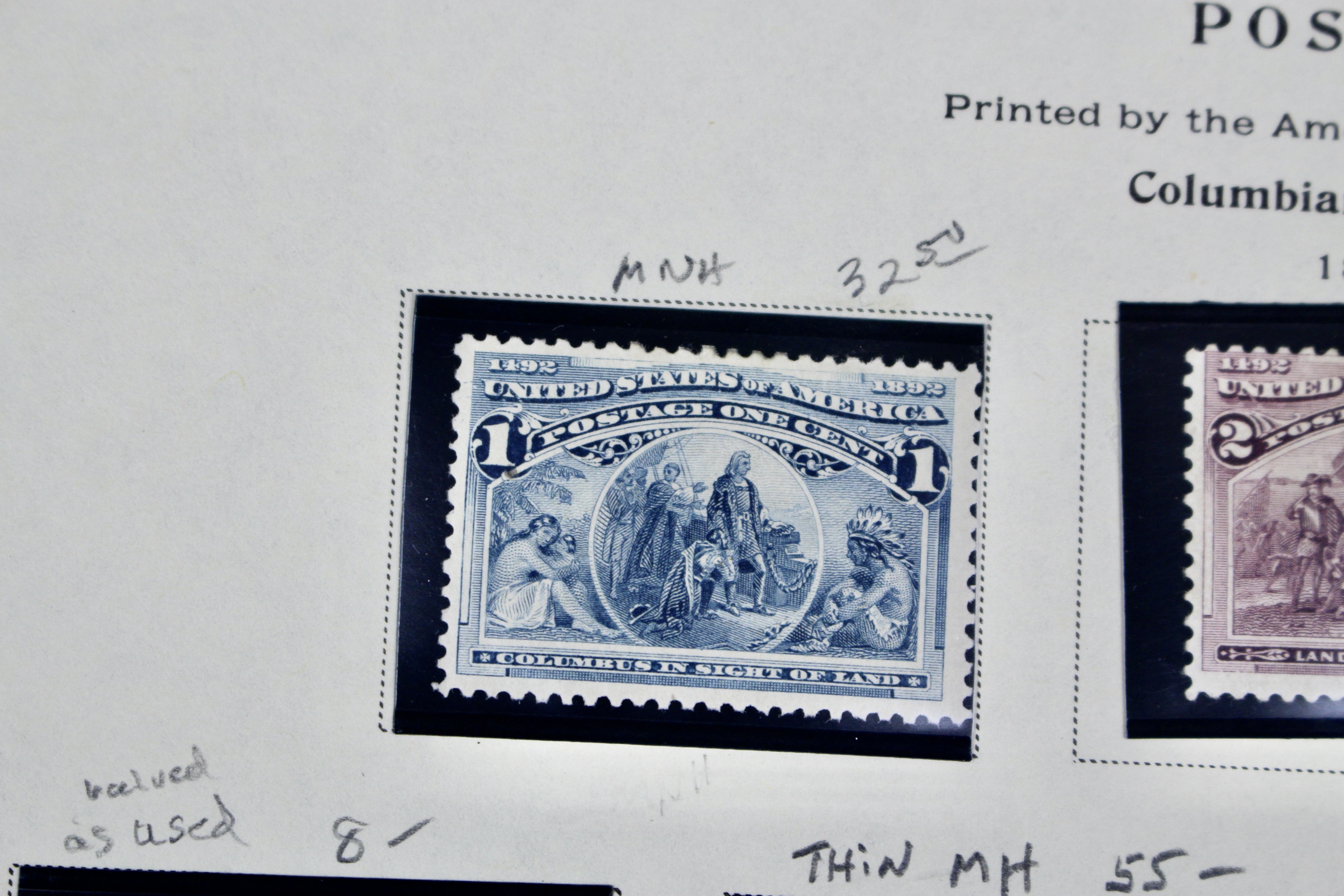 Eight Mint Condition Columbian Exposition Postage Stamps, 1893 | EBTH