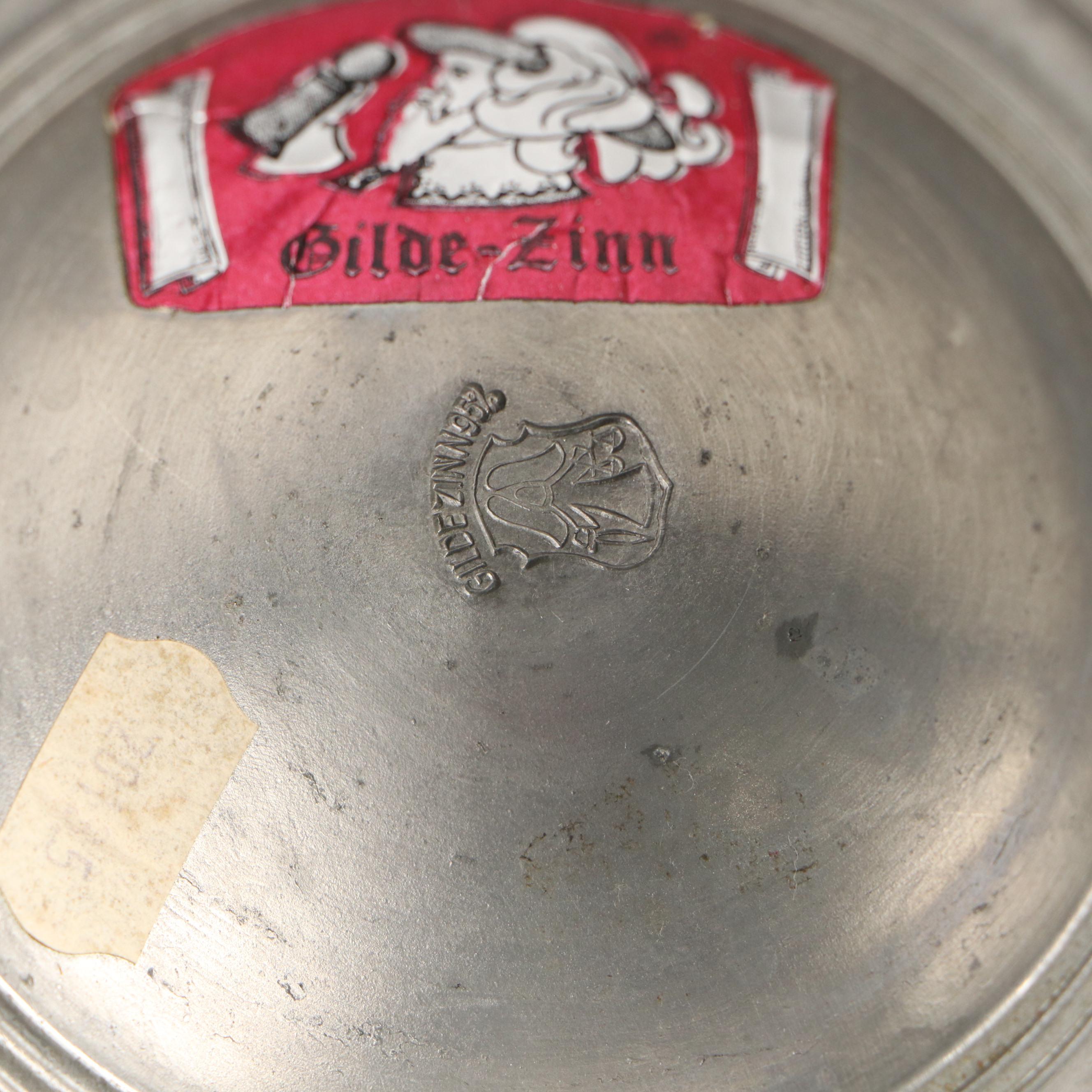 Rein Zinn, Gilde Zinn Pewter Ware with Steins, Pitcher, Bowl | EBTH