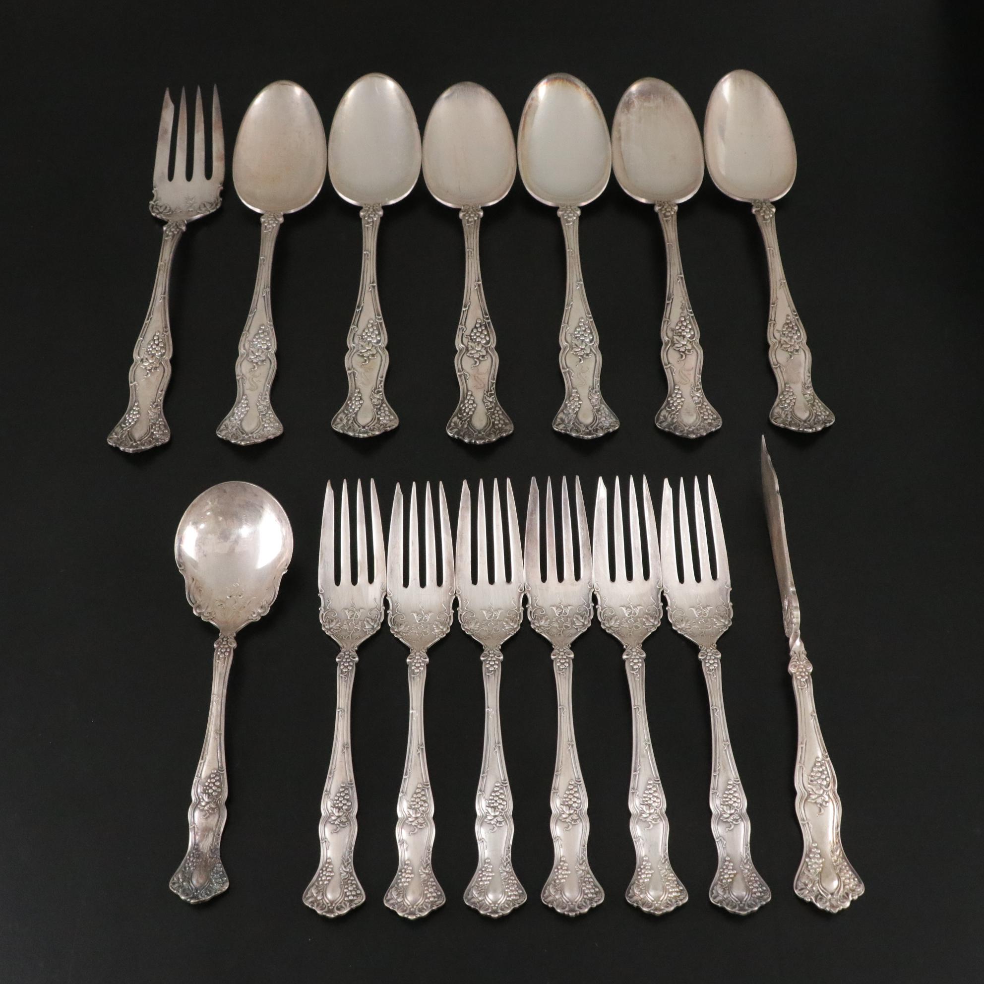 1847 Rogers Bros. Art Nouveau Style Grape Motif on Triple Plate ...