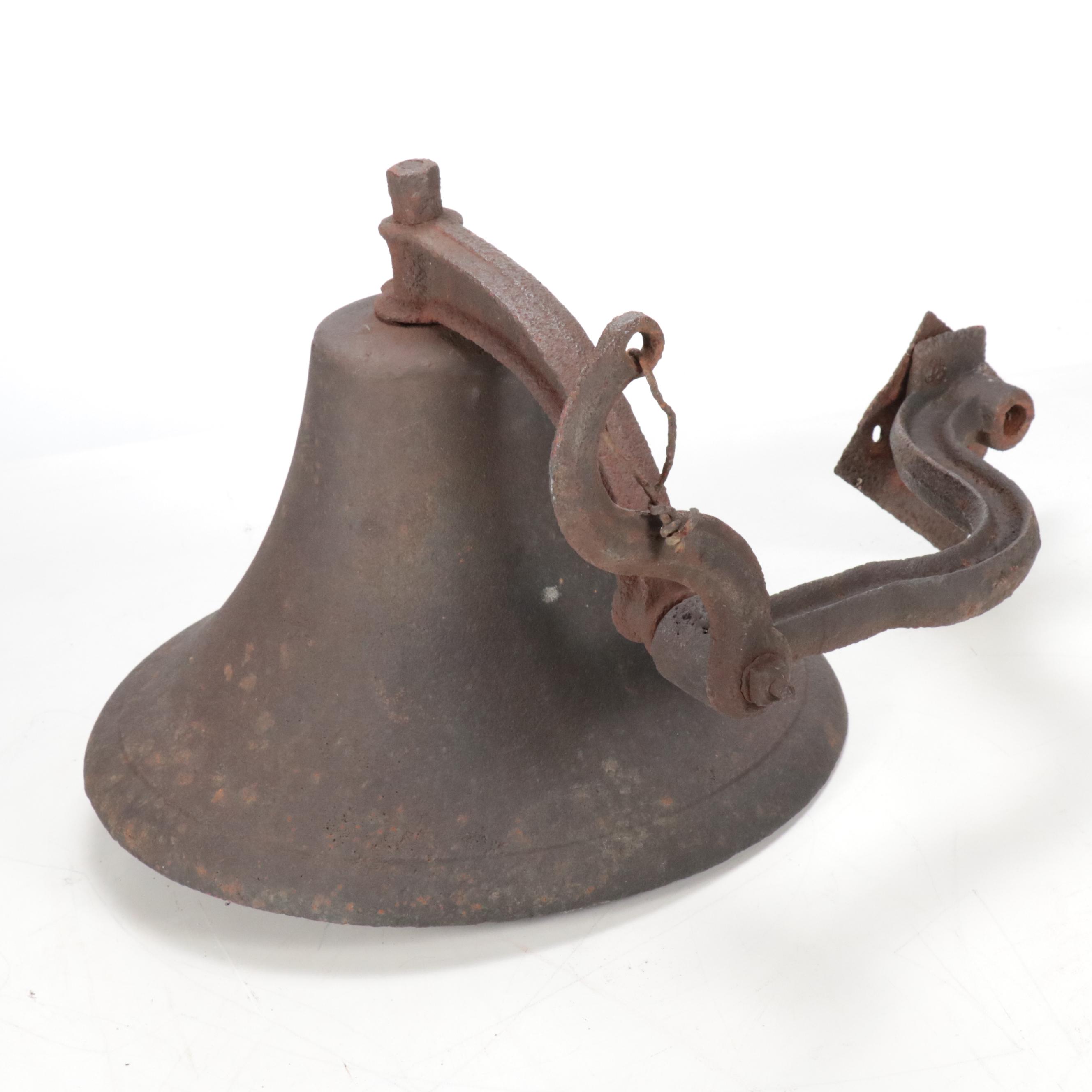Large Cast Iron Signal Bell, Antique | EBTH