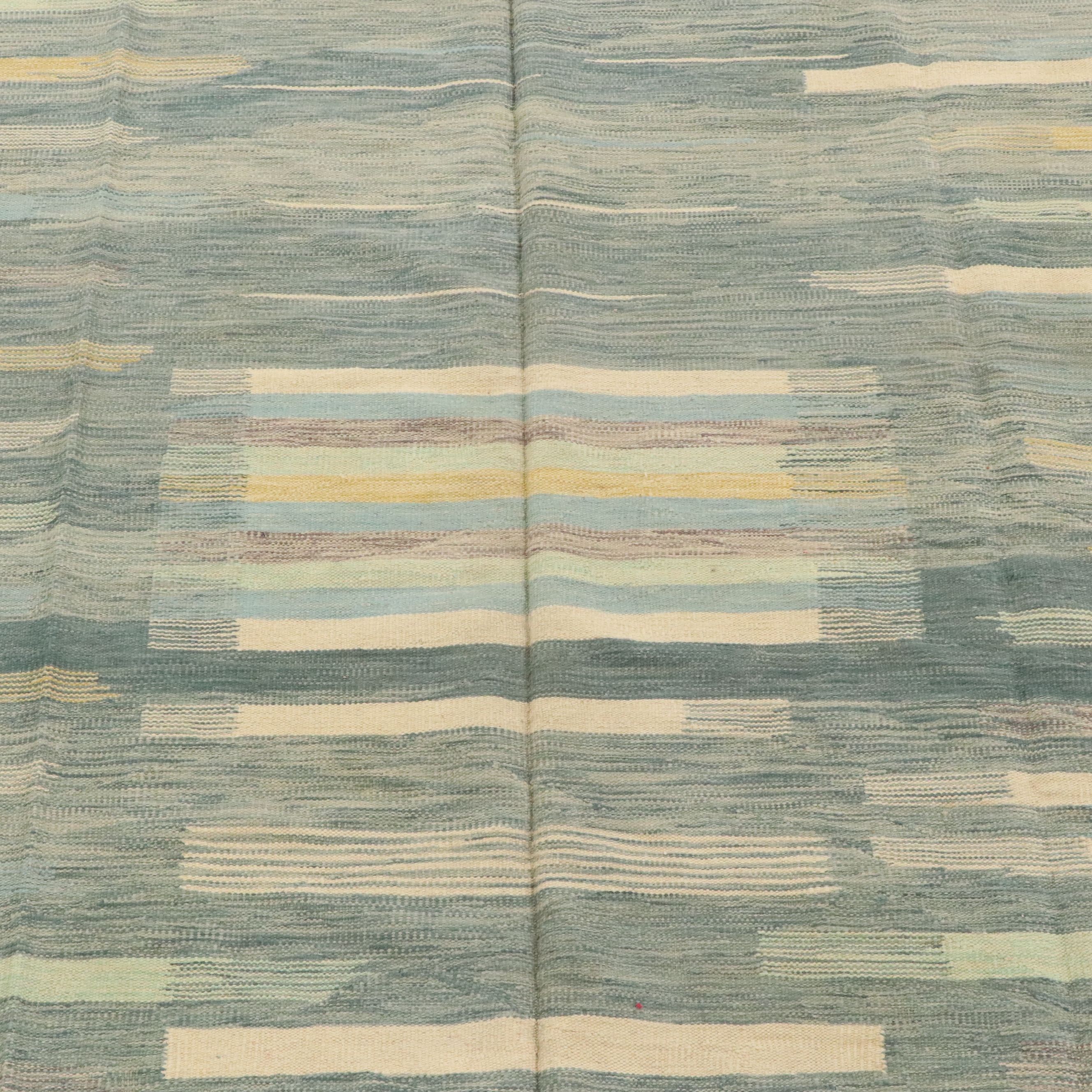 8' x 9'10 Handwoven Indian Dhurrie Area Rug | EBTH
