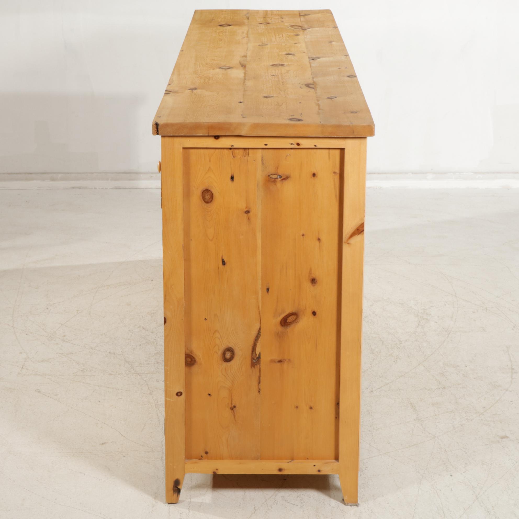 Rustic Knotty Pine Oversize Sideboard | EBTH