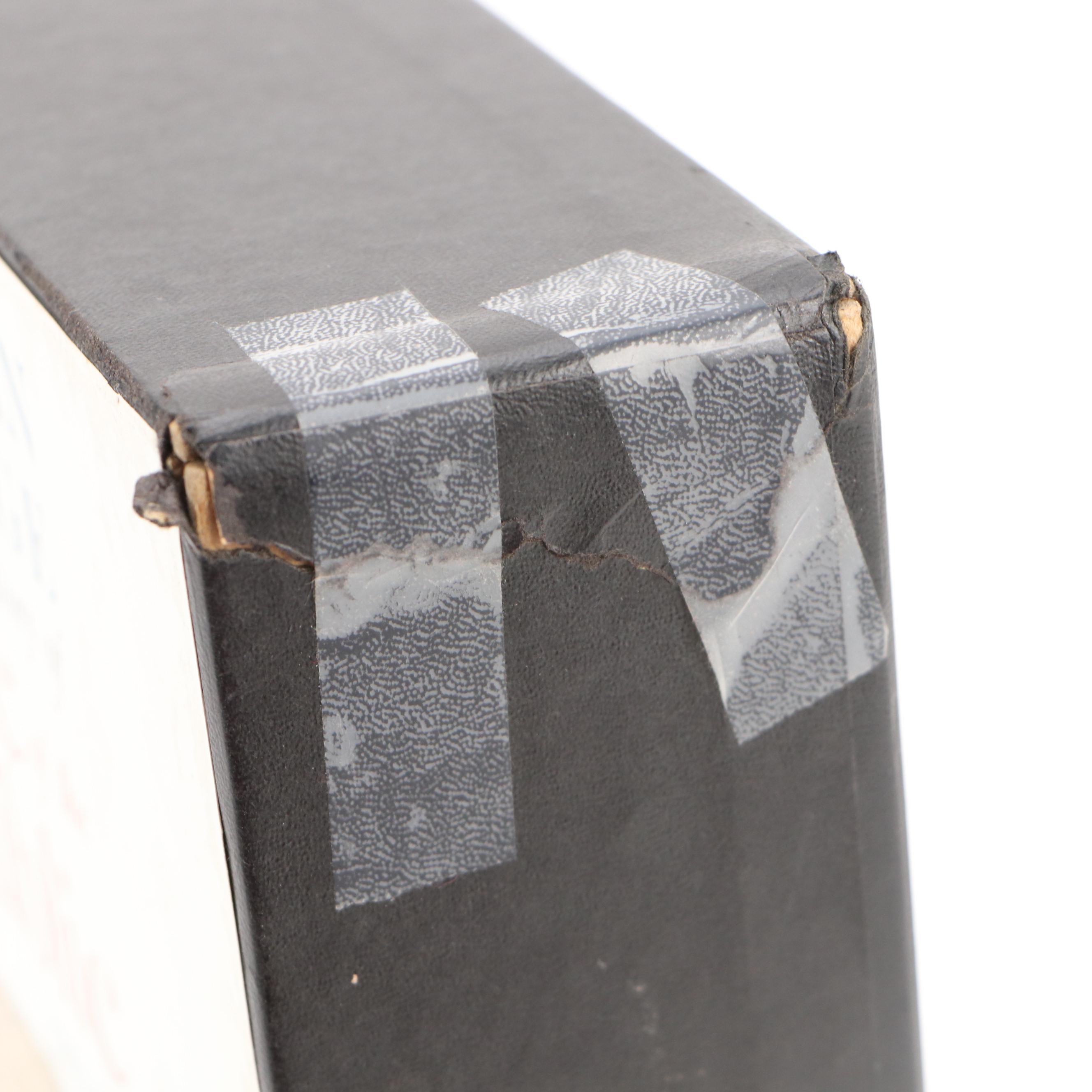 Brass Eagle Form Finial and Wood Bookends with "The American Heritage ...