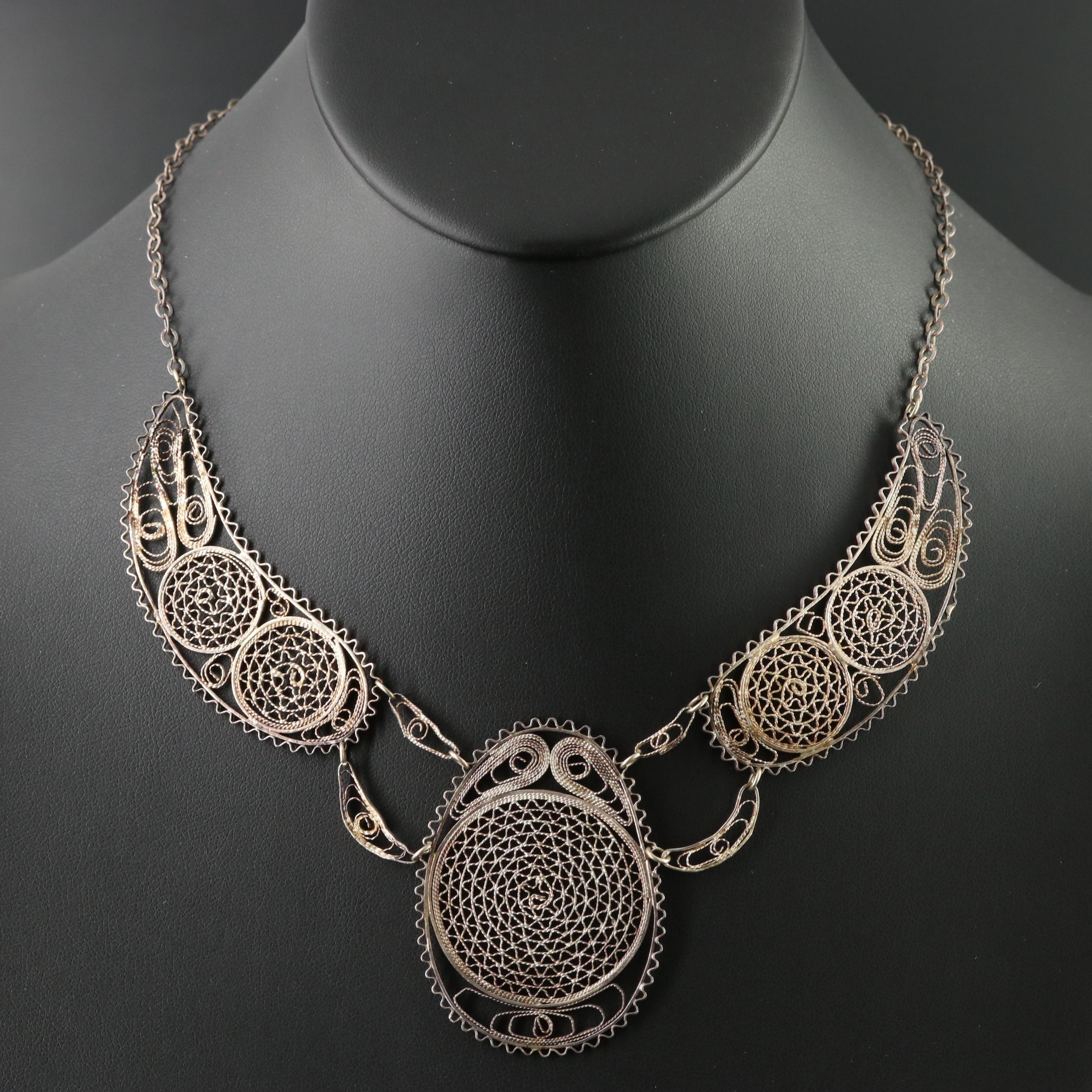 Filigree Panel Necklace Including Sterling Silver | EBTH