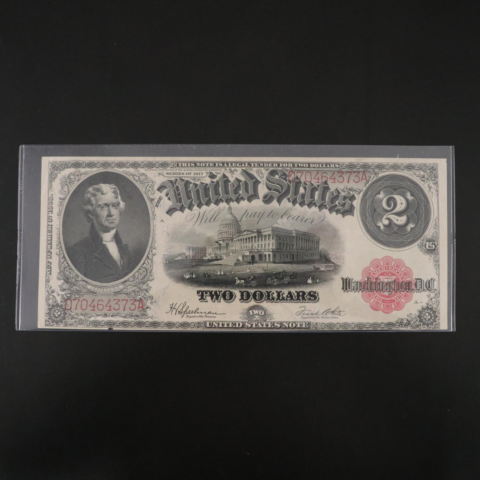 1917 United States Two Dollar Note | EBTH