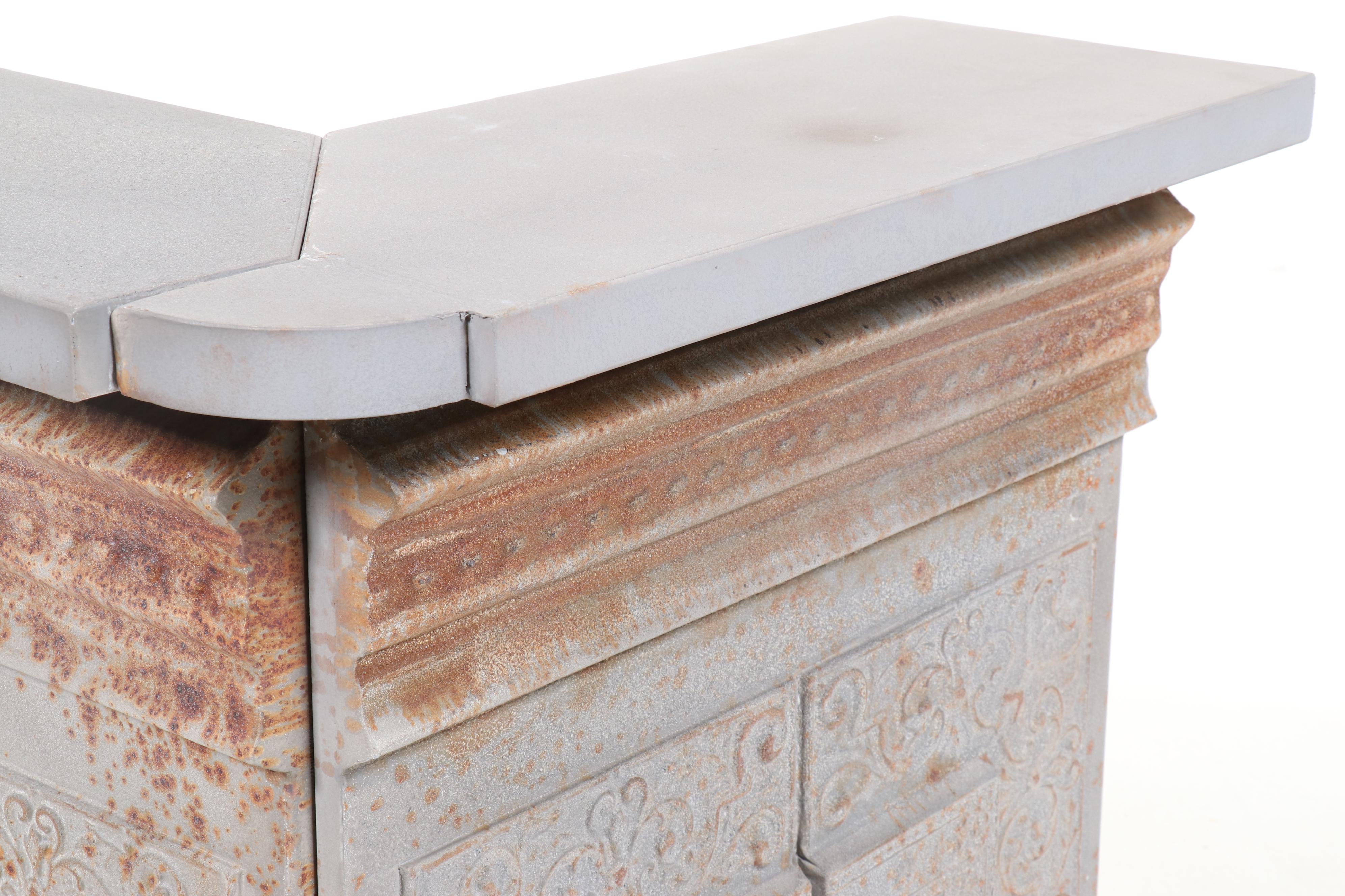 Victorian Style Pressed Tin Bar with Rusticated Finish | EBTH