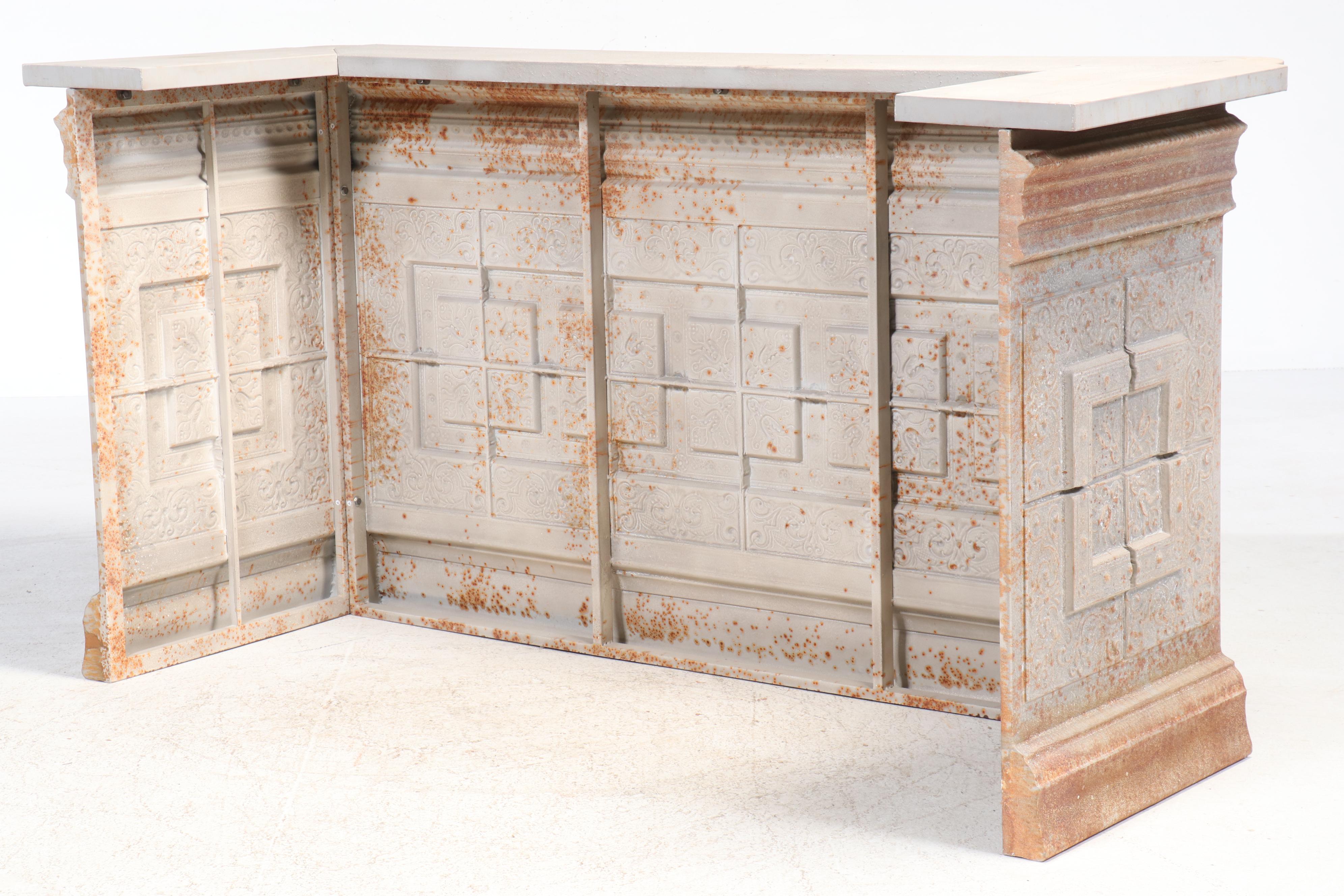 Victorian Style Pressed Tin Bar with Rusticated Finish | EBTH