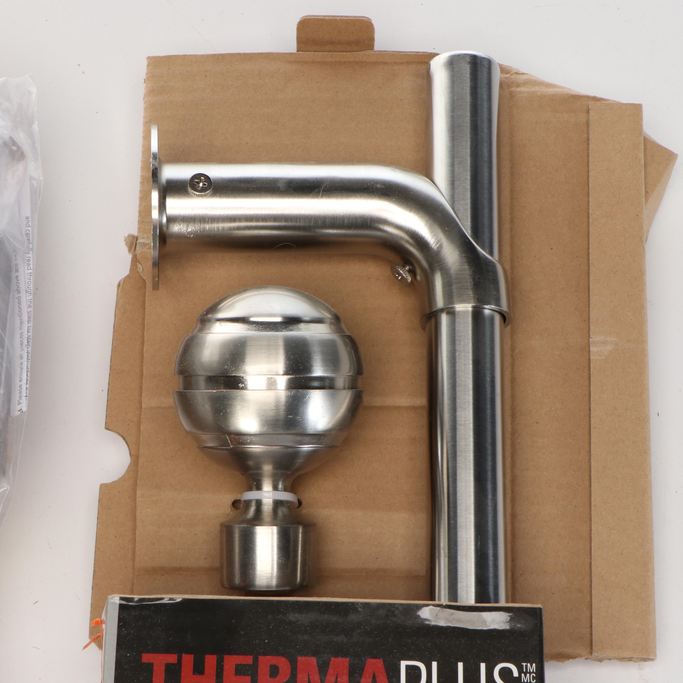 ThermaPlus Adjustable "Blackout" Curtain Rods | EBTH