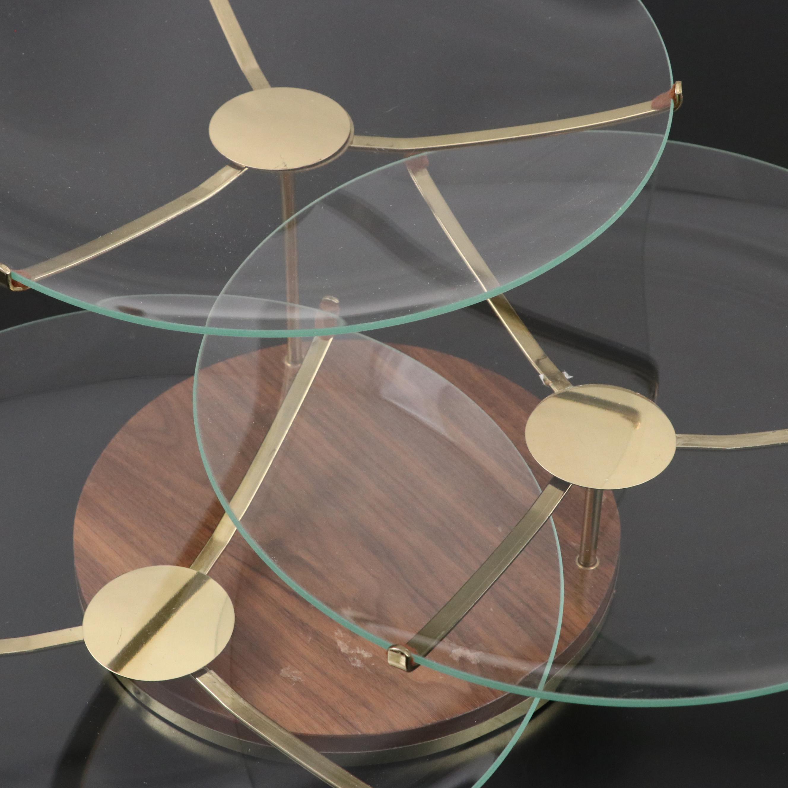 Mid Century Modern Style Three-Tier Glass Serving Trays, Mid to Late ...