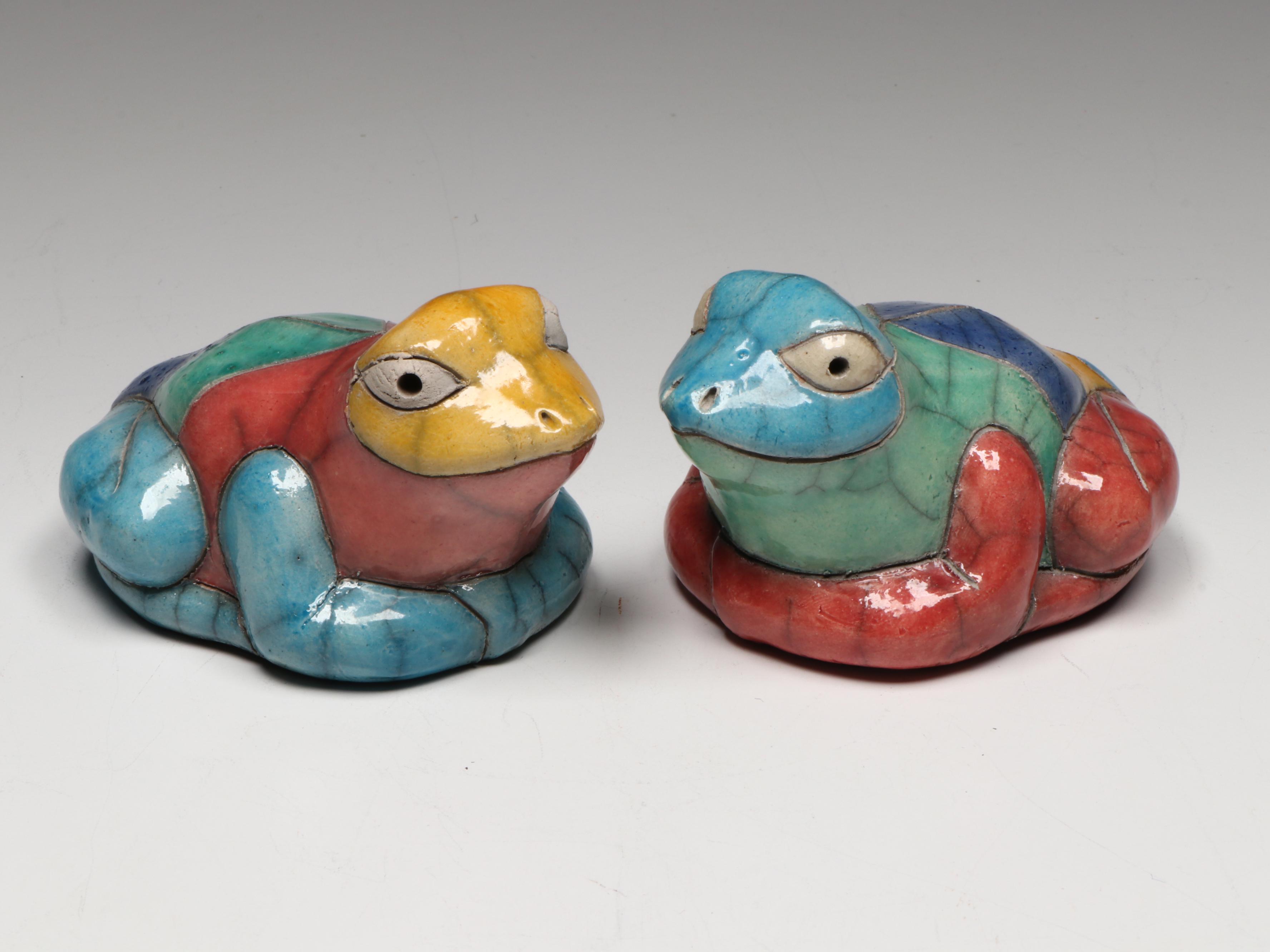 Two South African Pottery Frogs, Lladró "Nature Observer", Chase &f ...