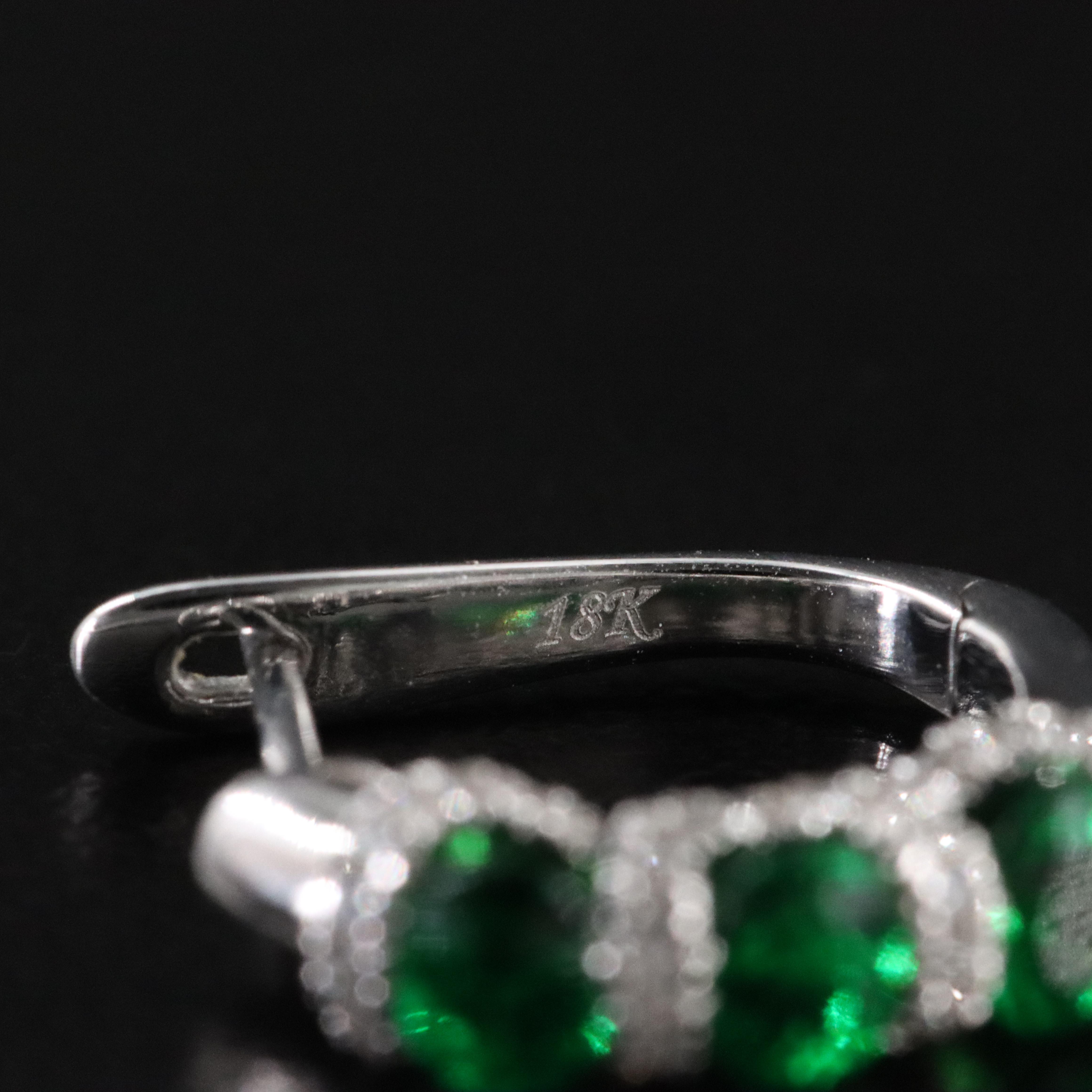 18K Spinel and Diamond Huggie Hoops | EBTH