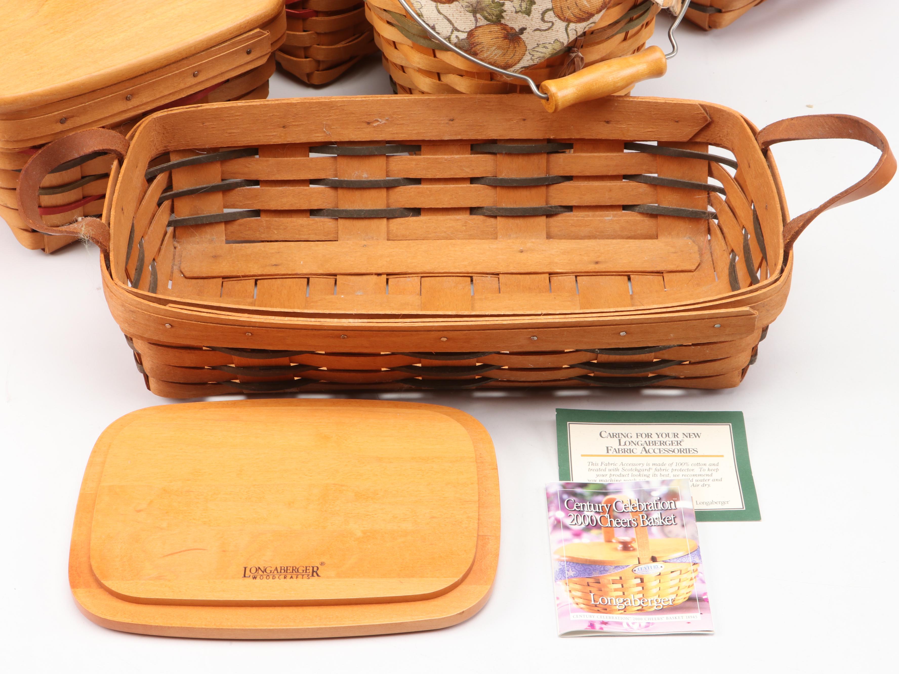Longaberger Split Wood Baskets with Other Tableware and Decor | EBTH