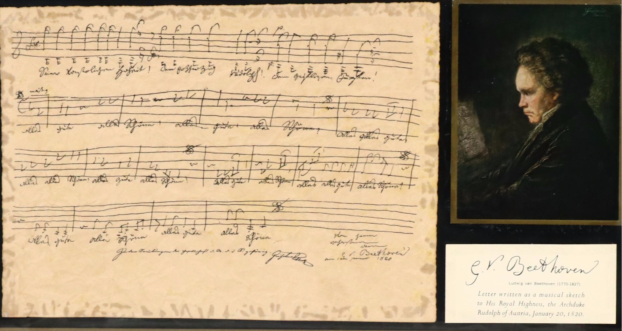 Madeleine Meehan Ink Drawing of Carnegie Hall with Print of Letter by ...